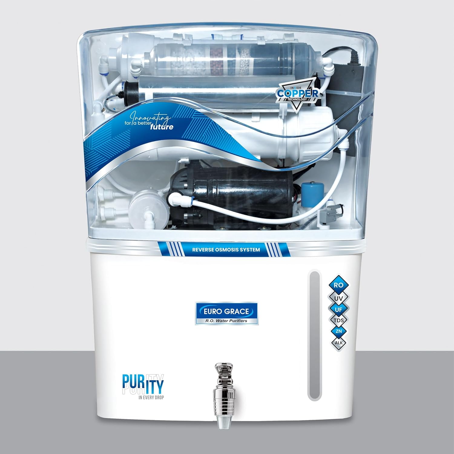 PUREONE OMEGA 12L Mineral RO Water Purifier with UV UF TDS Adjuster ...