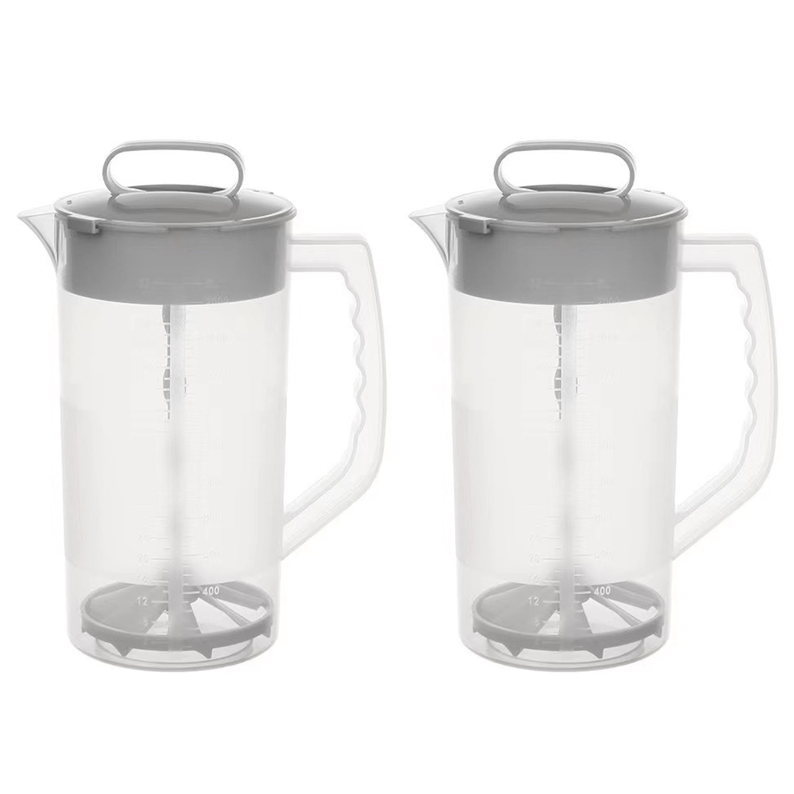 PUREOY 1/2 Pcs Mixing Pitcher for Drinks 2000ml Sealed Water Bottle ...