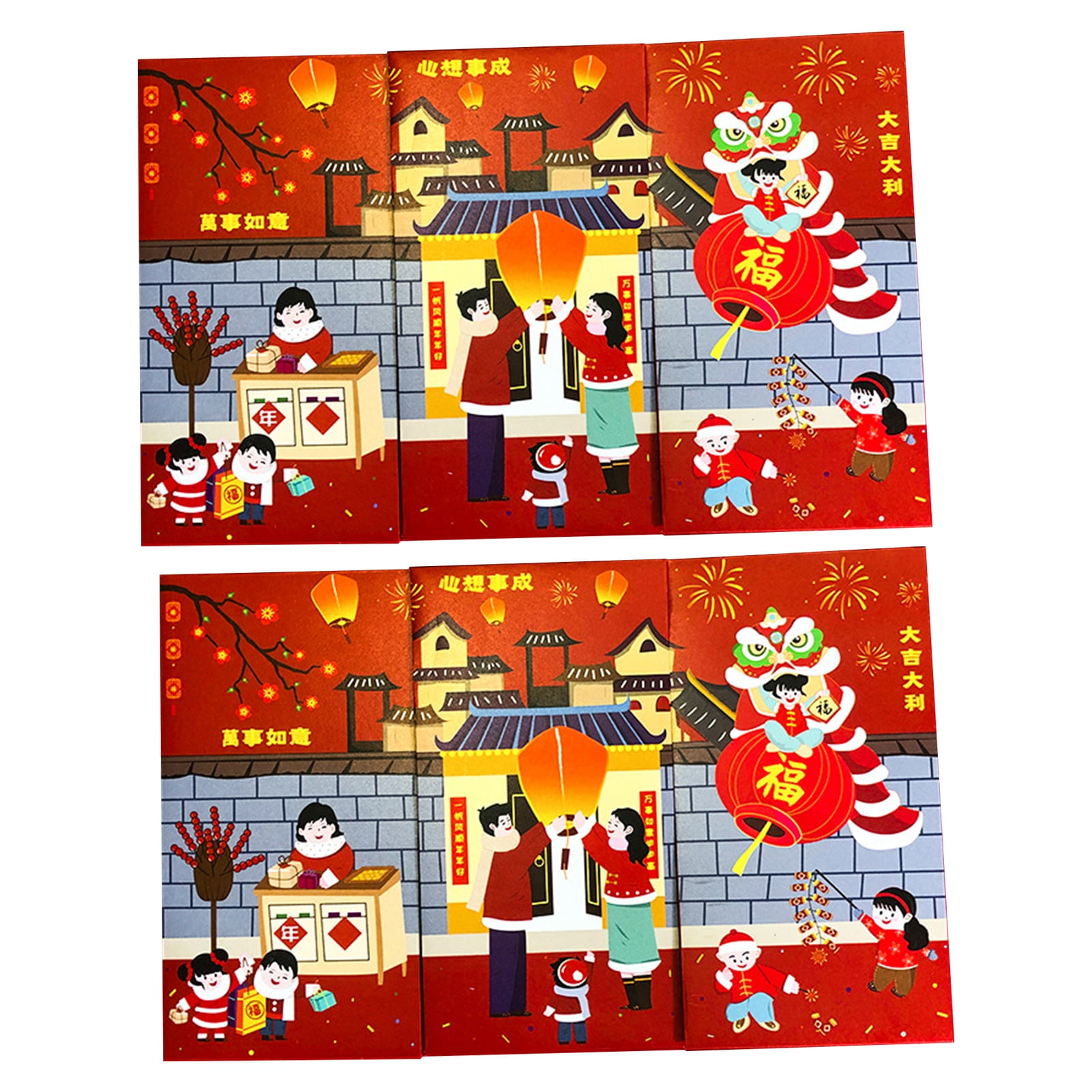 PUREOY 6Pcs Chinese New Year Red Envelopes 2025 Lunar Yera of The Snake ...