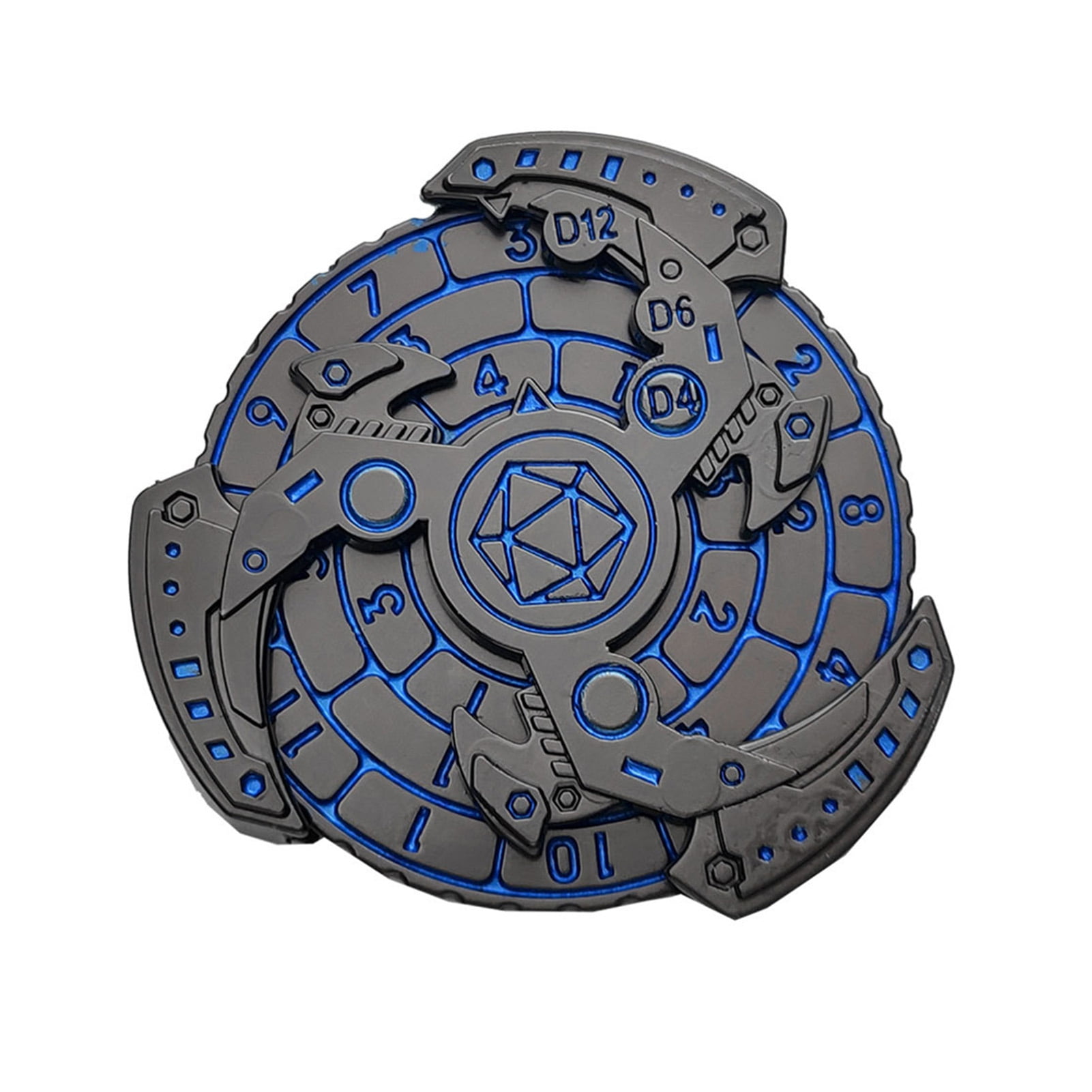 PUREOY 7-In-1 Metal Dice Fidget Spinner Portable Vintage Heavy Duty ...