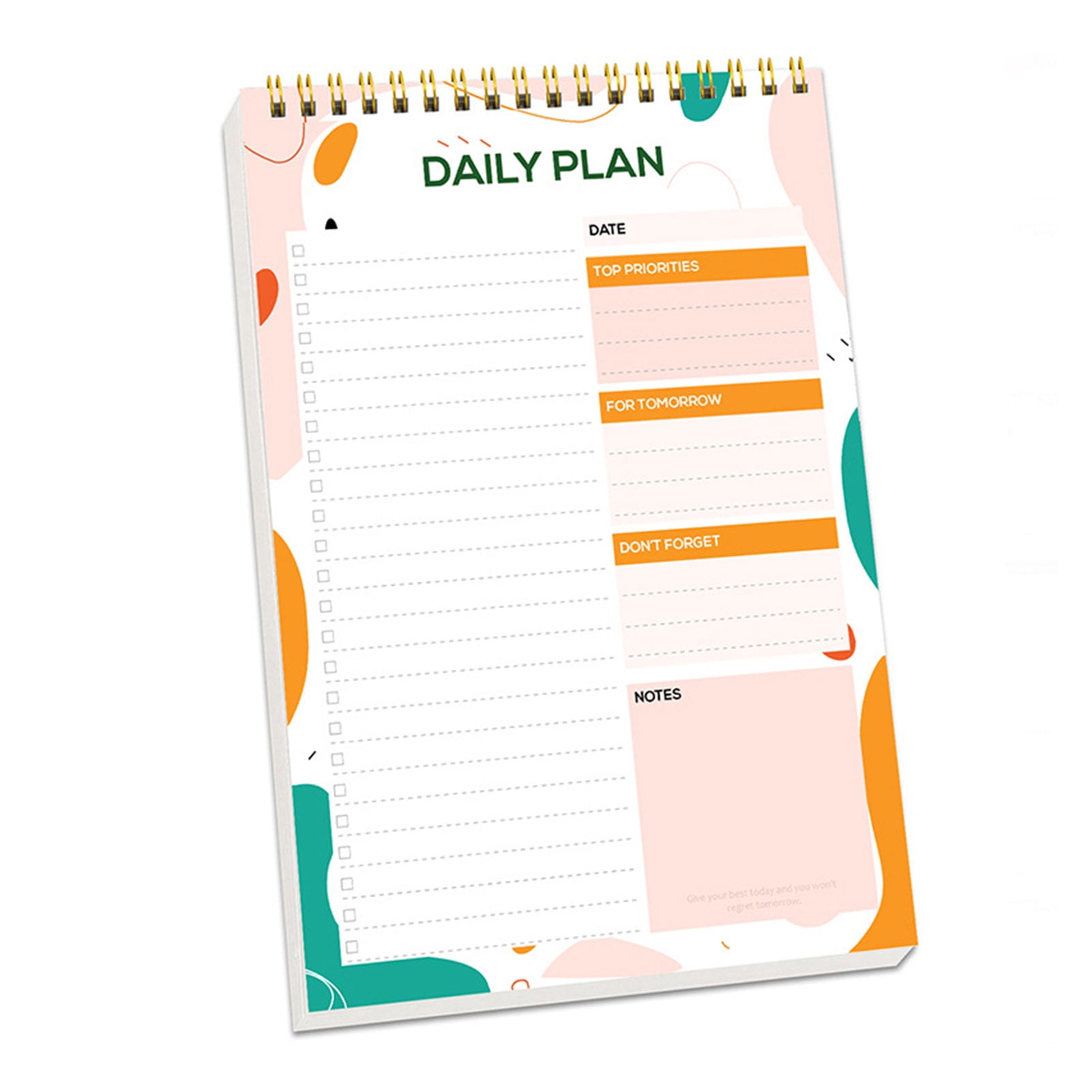 PUREOY Achieve Goals Undated Planner Plan Book Smooth Writing No Ink Bleeding A5 Time Management ...