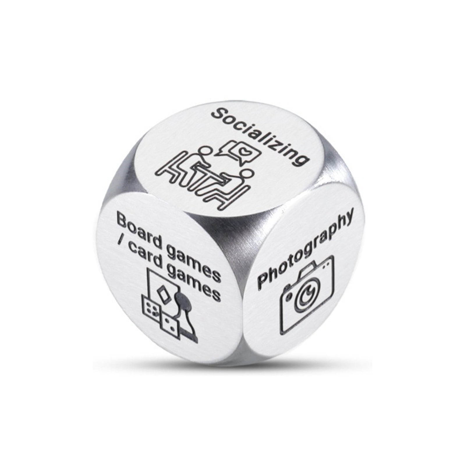 PUREOY Decision Dice Stainless Steel Engraved Date Night Dice for ...