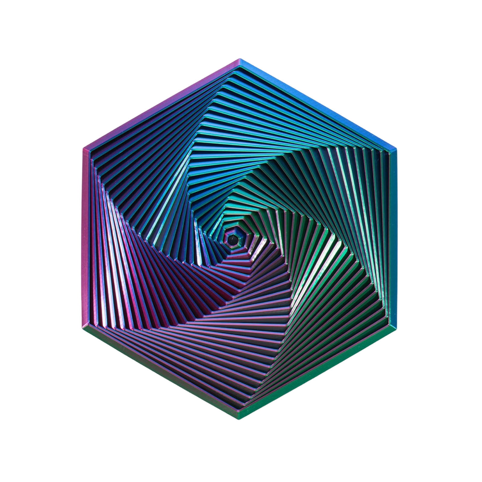 PUREOY Fractal Fidget Hexagon Geometric Design Visual Illusion ...