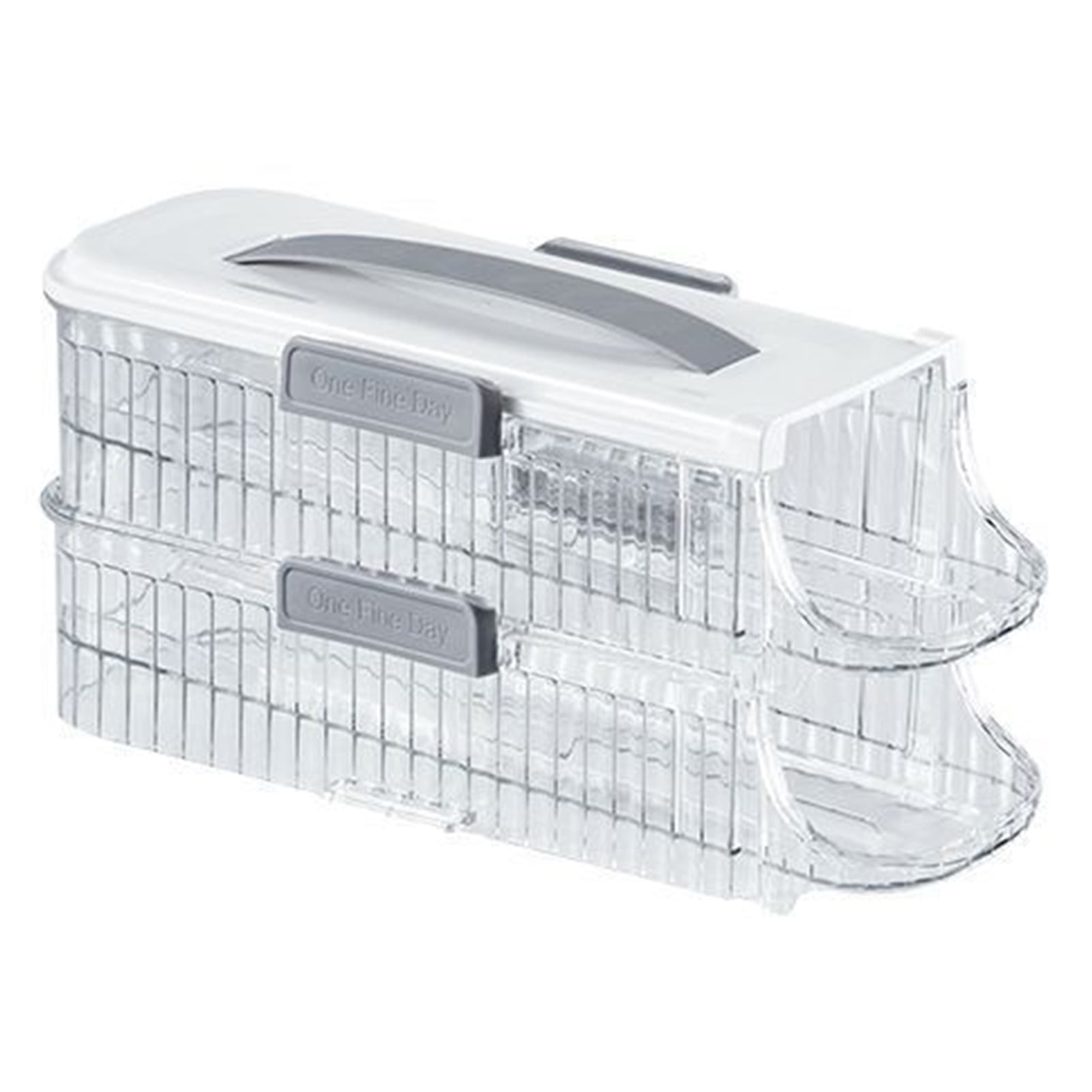 PUREOY Fridge Egg Storage Box with Handle 1/2/3 Rolling Large Capacity ...