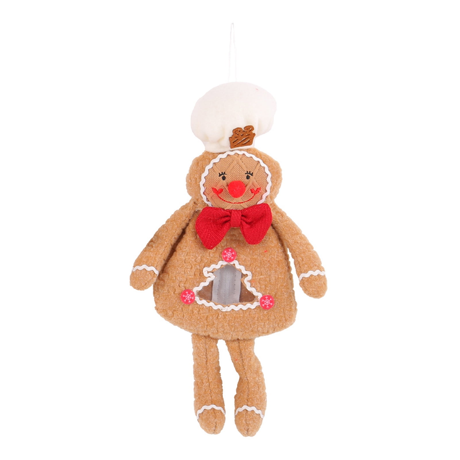 PUREOY Gingerbread Man Plush Toy Christmas Gingerbread Man Ornament ...