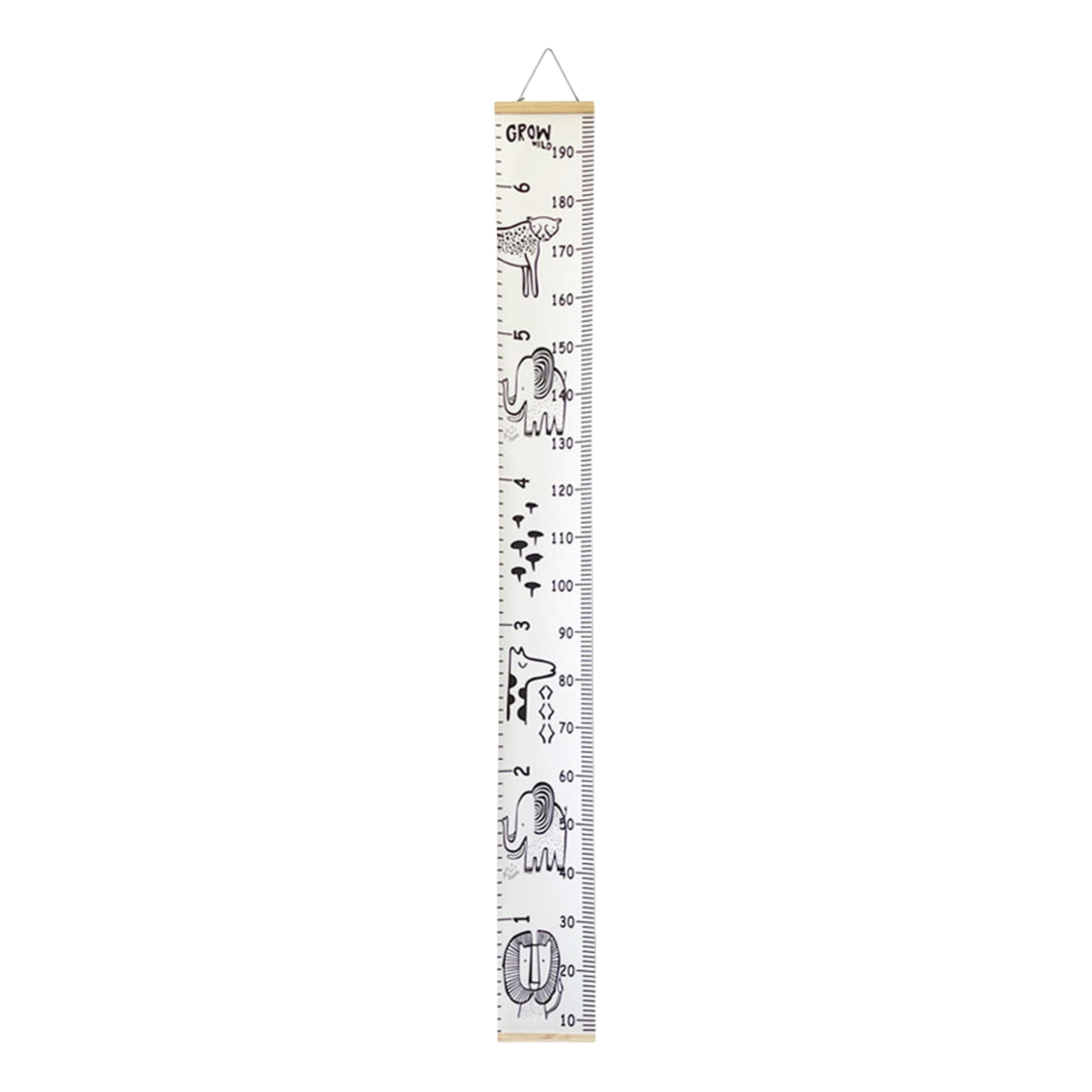 PUREOY Kids Growth Chart Wall Hanging Cartoon Animal Print Height Ruler ...
