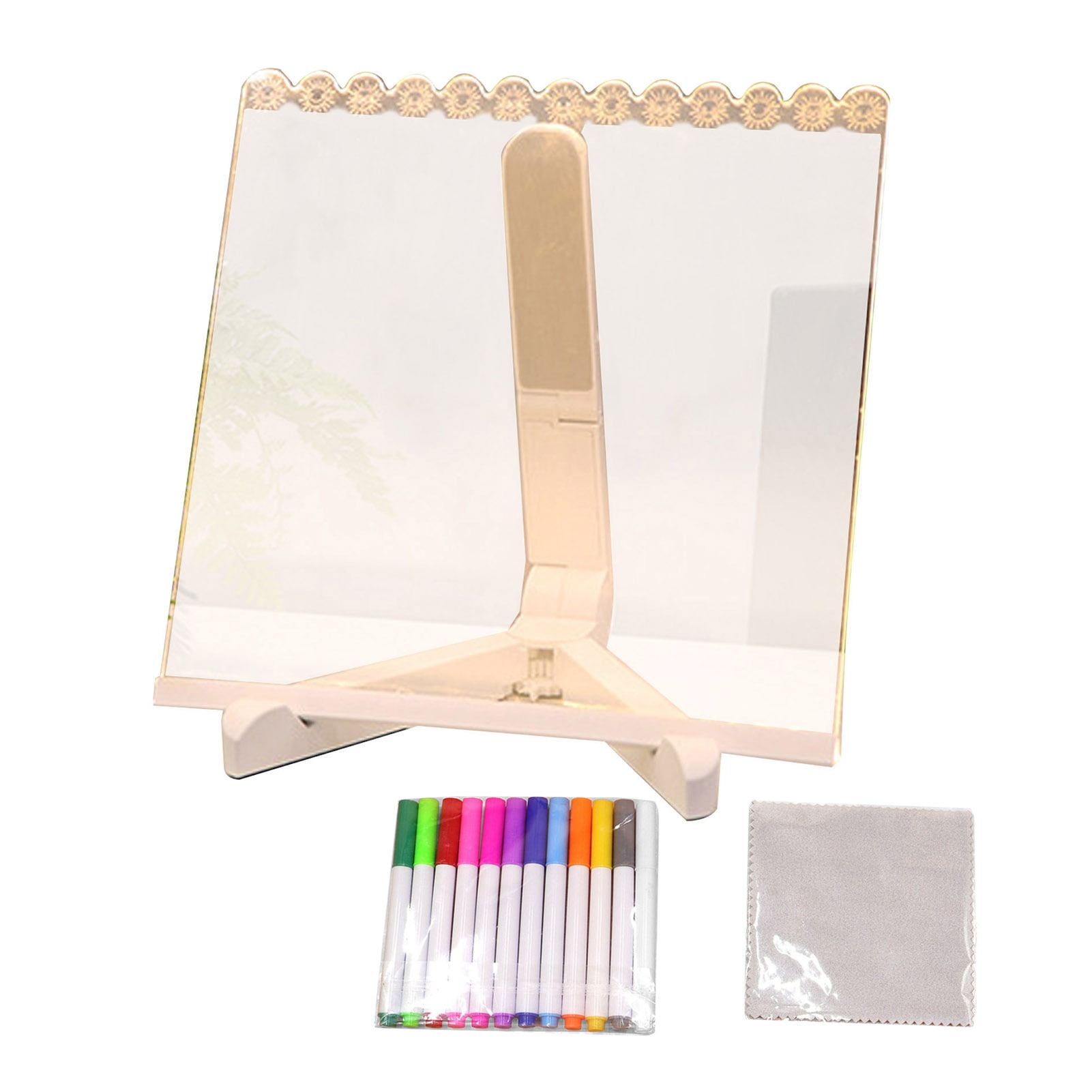 PUREOY LED Acrylic Message Board with 12 Colored Markers Easy to Wipe ...