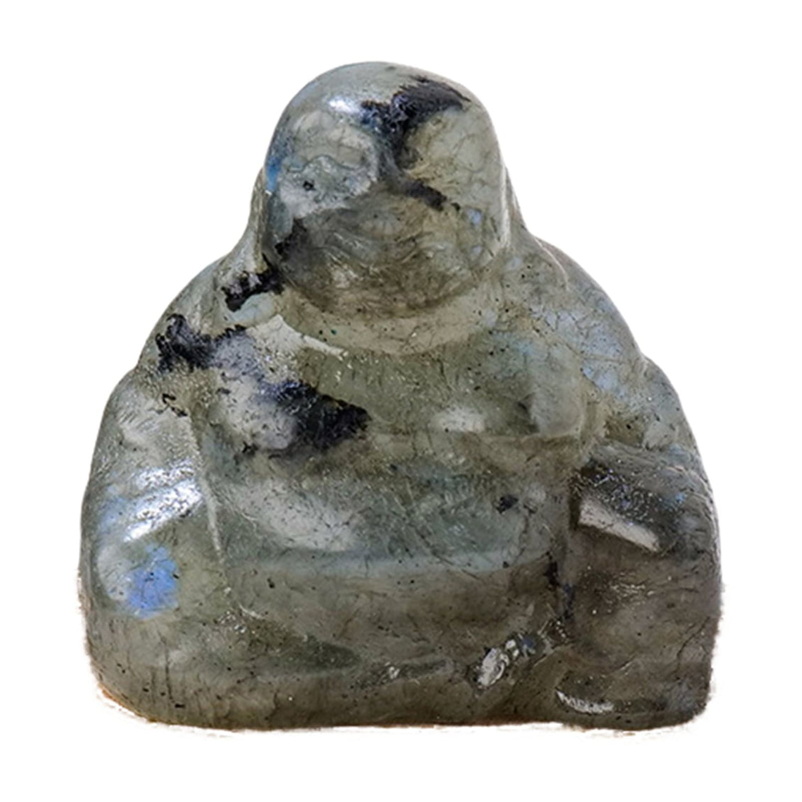 PUREOY Natural Stone Maitreya Buddha Figurine Positive Healing Energy ...