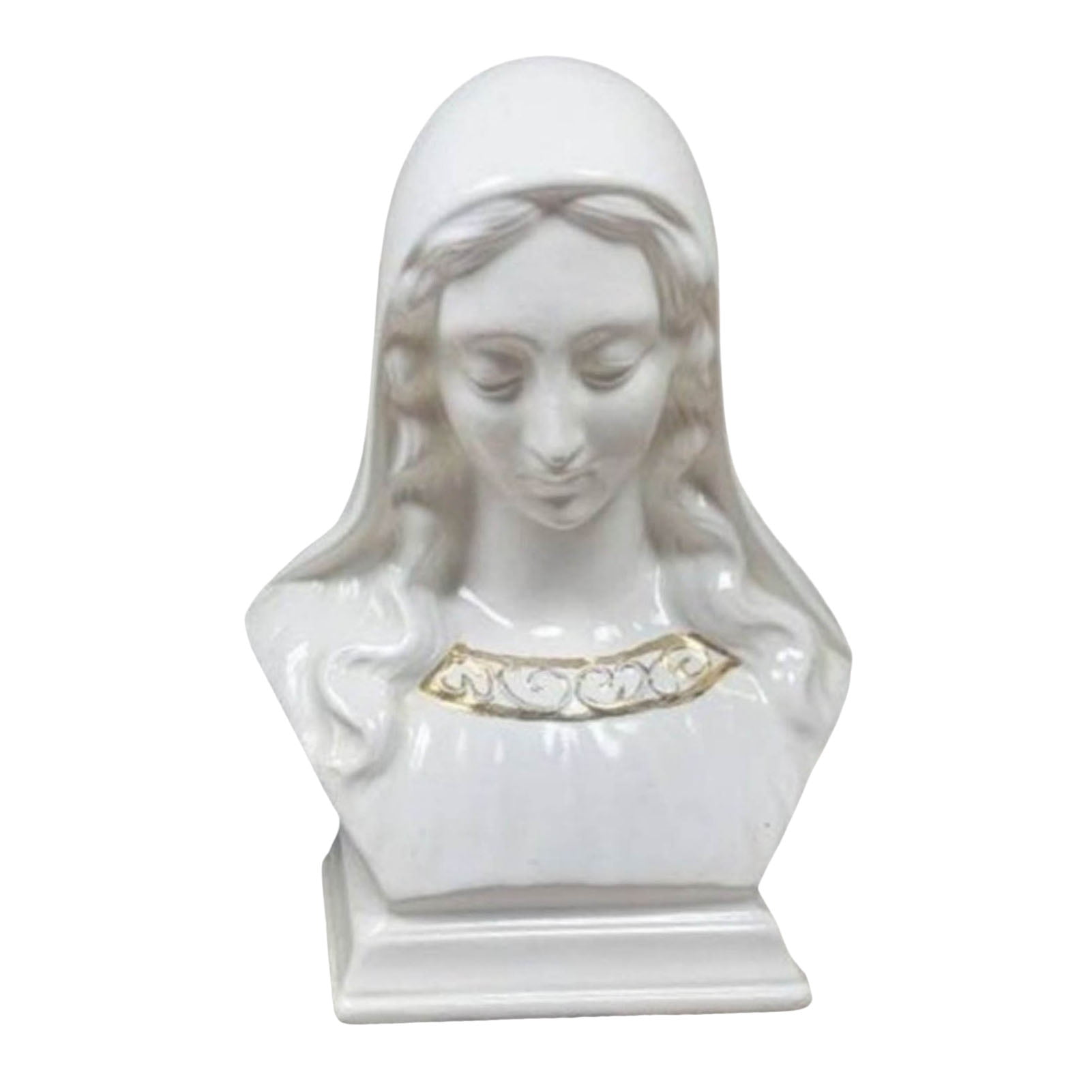 PUREOY Virgin Mary Jesus Figurine Resin Vintage Religious Sculpture ...