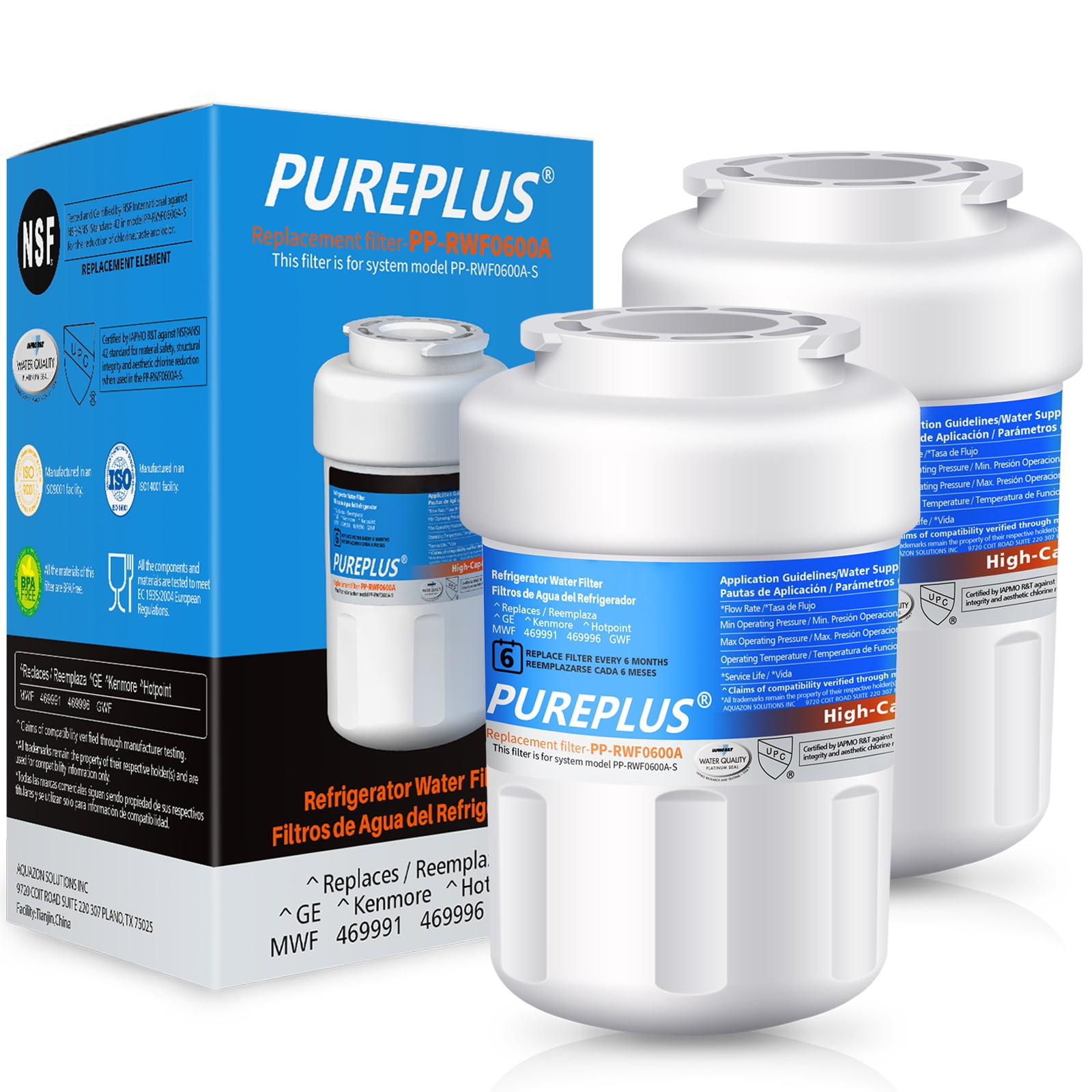 PUREPLUS MWF Replacement for GE SmartWater, HDX FMG-1, MWFP, MWFA, PL ...