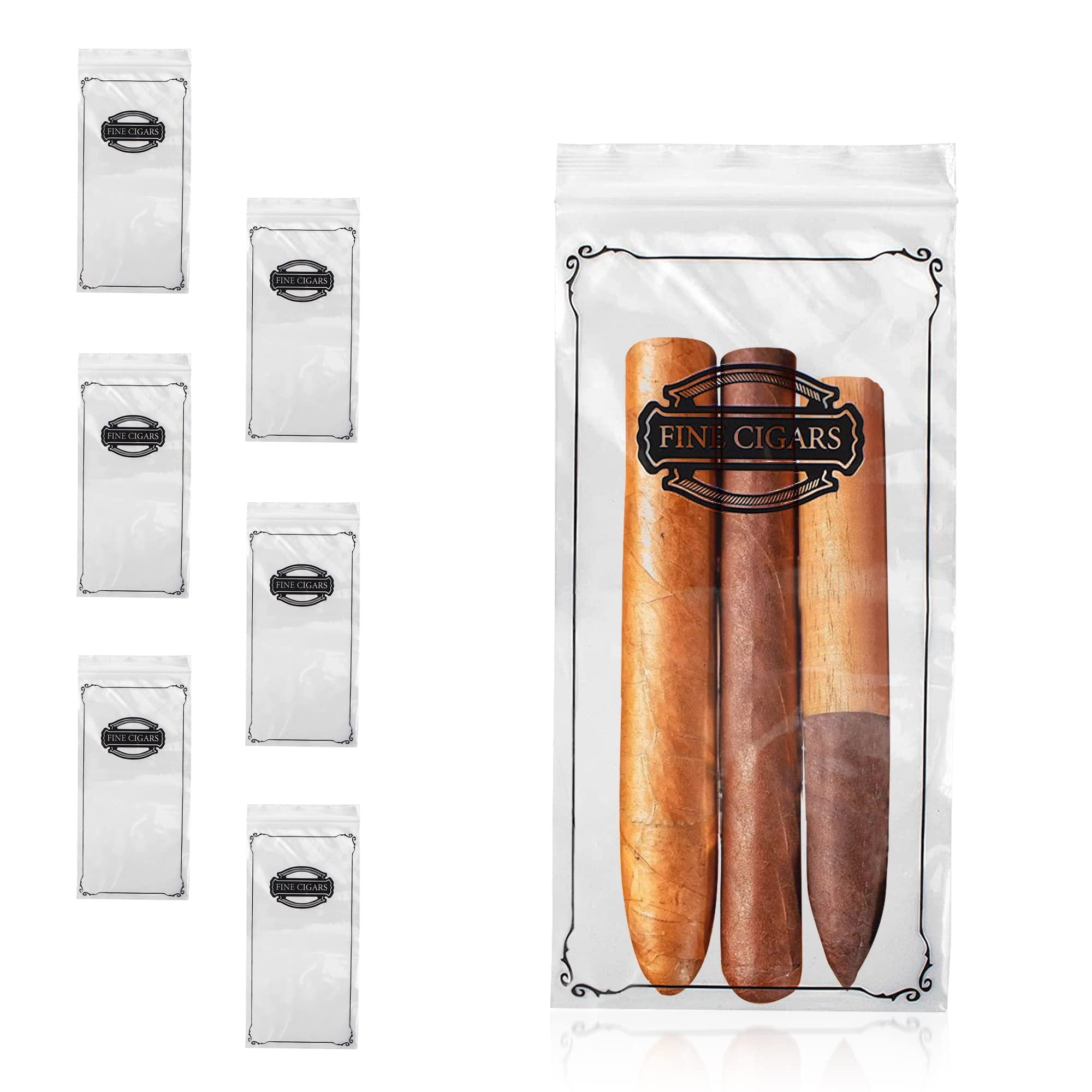 PUREVACY Poly Zipper Cigar Bag 4 x 8, Pack of 1000 Fine Clear Plastic ...
