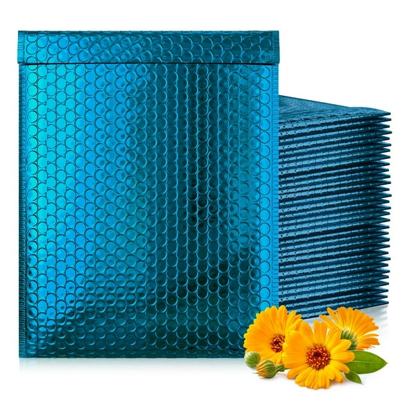 PUREVAcY green Metallic Bubble Mailers 1375 x 11 Pack of 50 Poly Padded ...