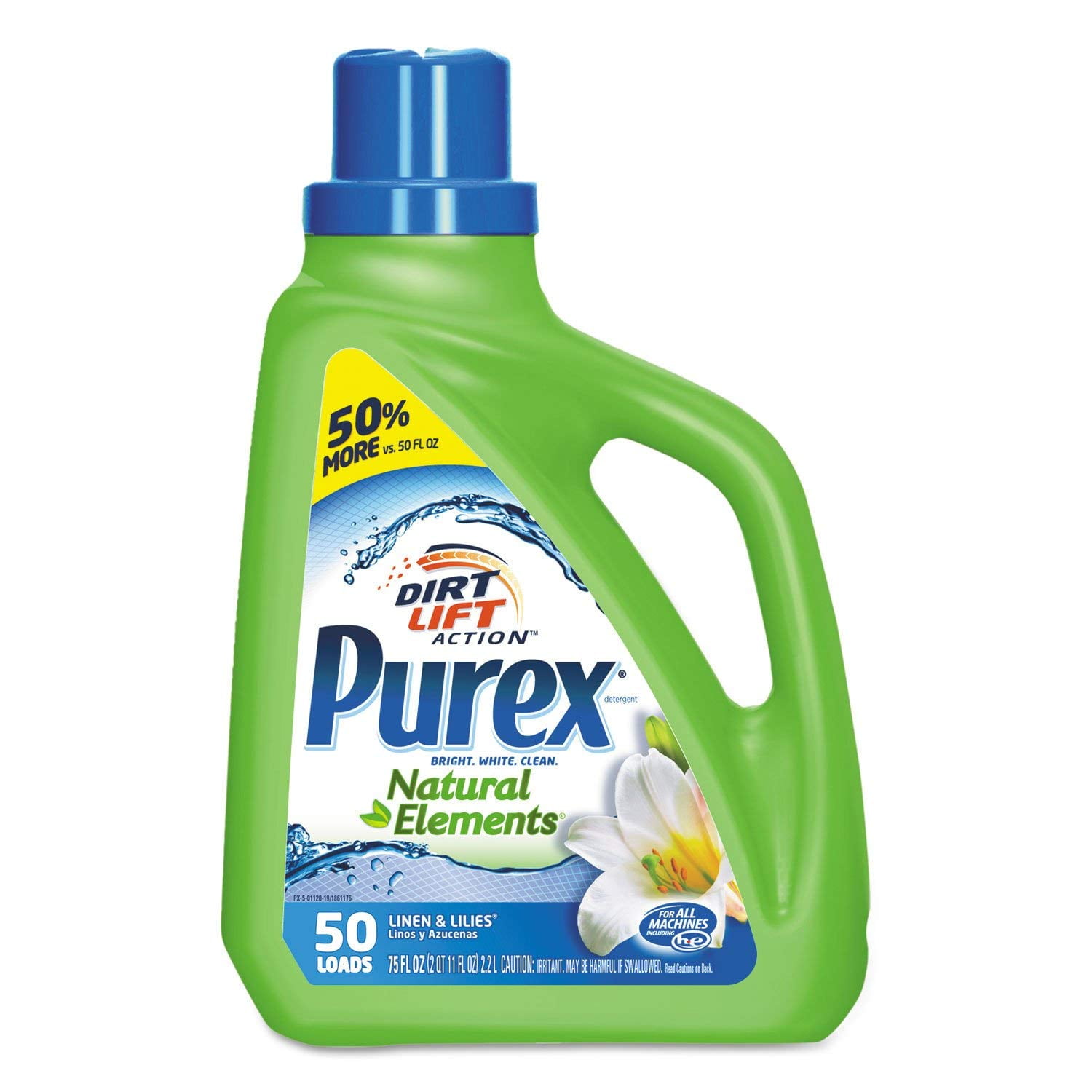 PUREX Ultra Natural Elements HE Liquid Detergent, Linen & Lilies, 75oz ...