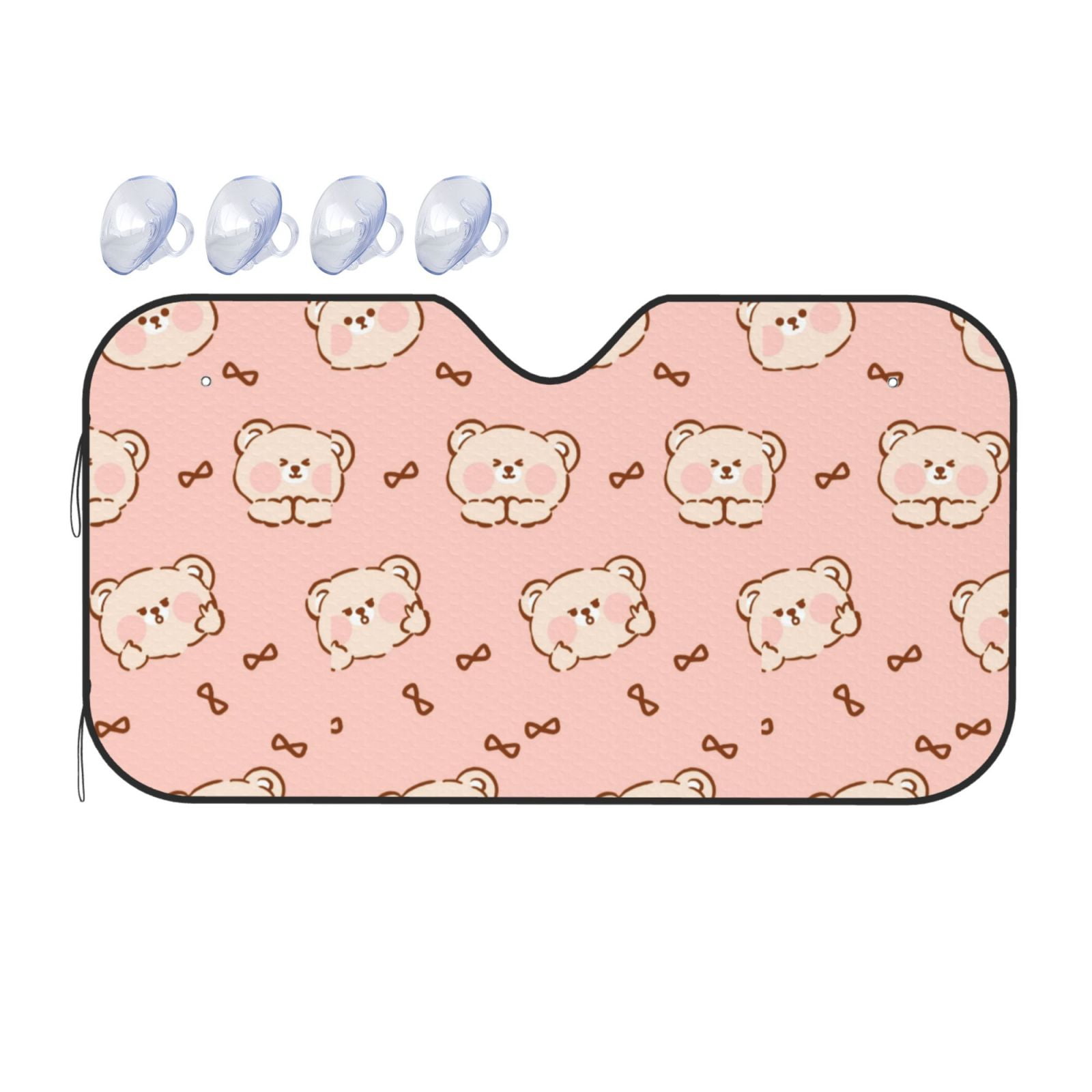 PUREYAH Foldable Front Windshield Sun Shade, Cartoon Bears Pattern ...
