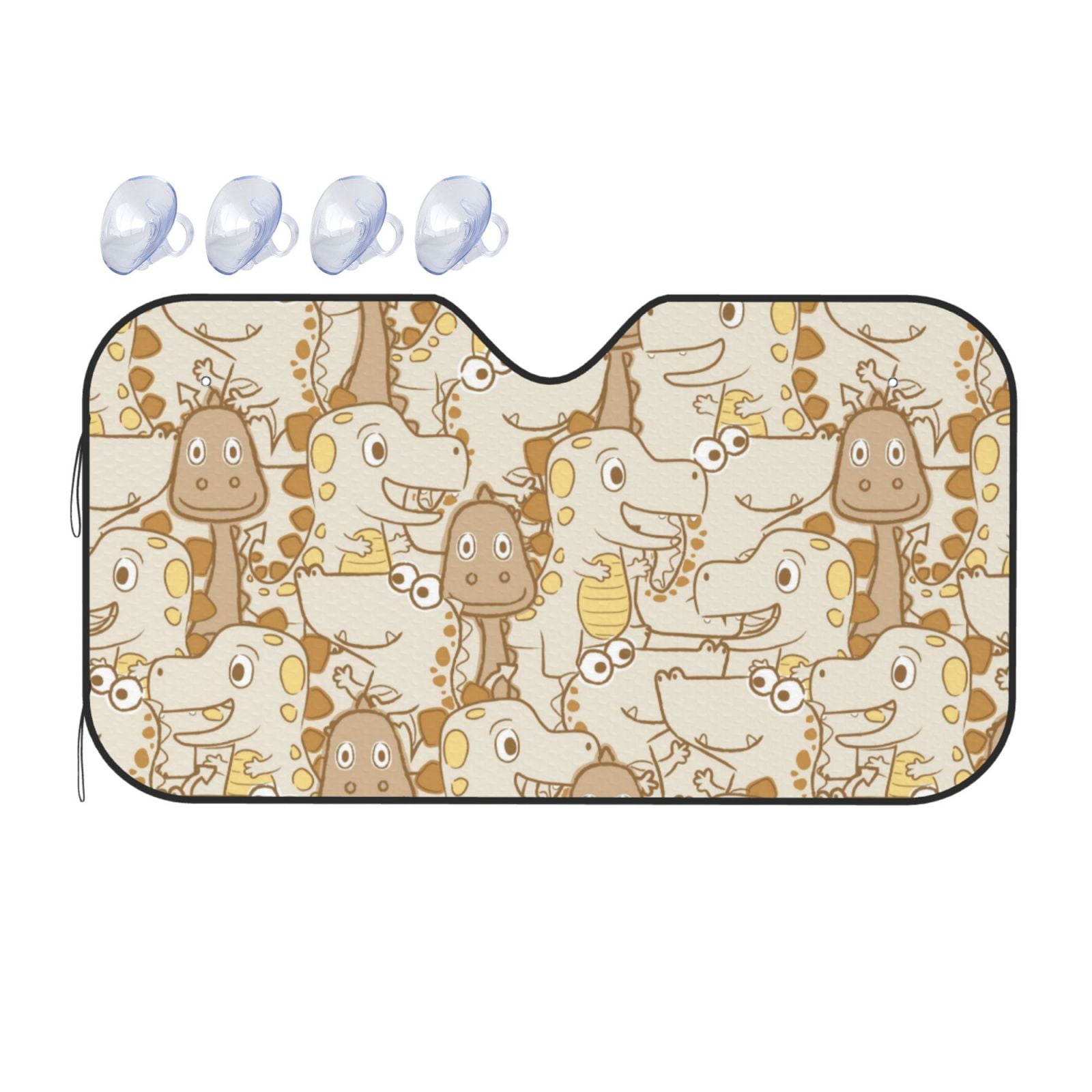 PUREYAH Foldable Front Windshield Sun Shade, Dinosaurs Jurassic Cute ...