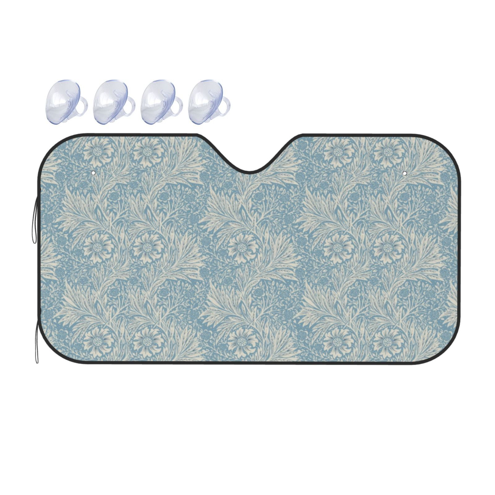PUREYAH Foldable Front Windshield Sun Shade, Fresh and Elegant Flowers ...