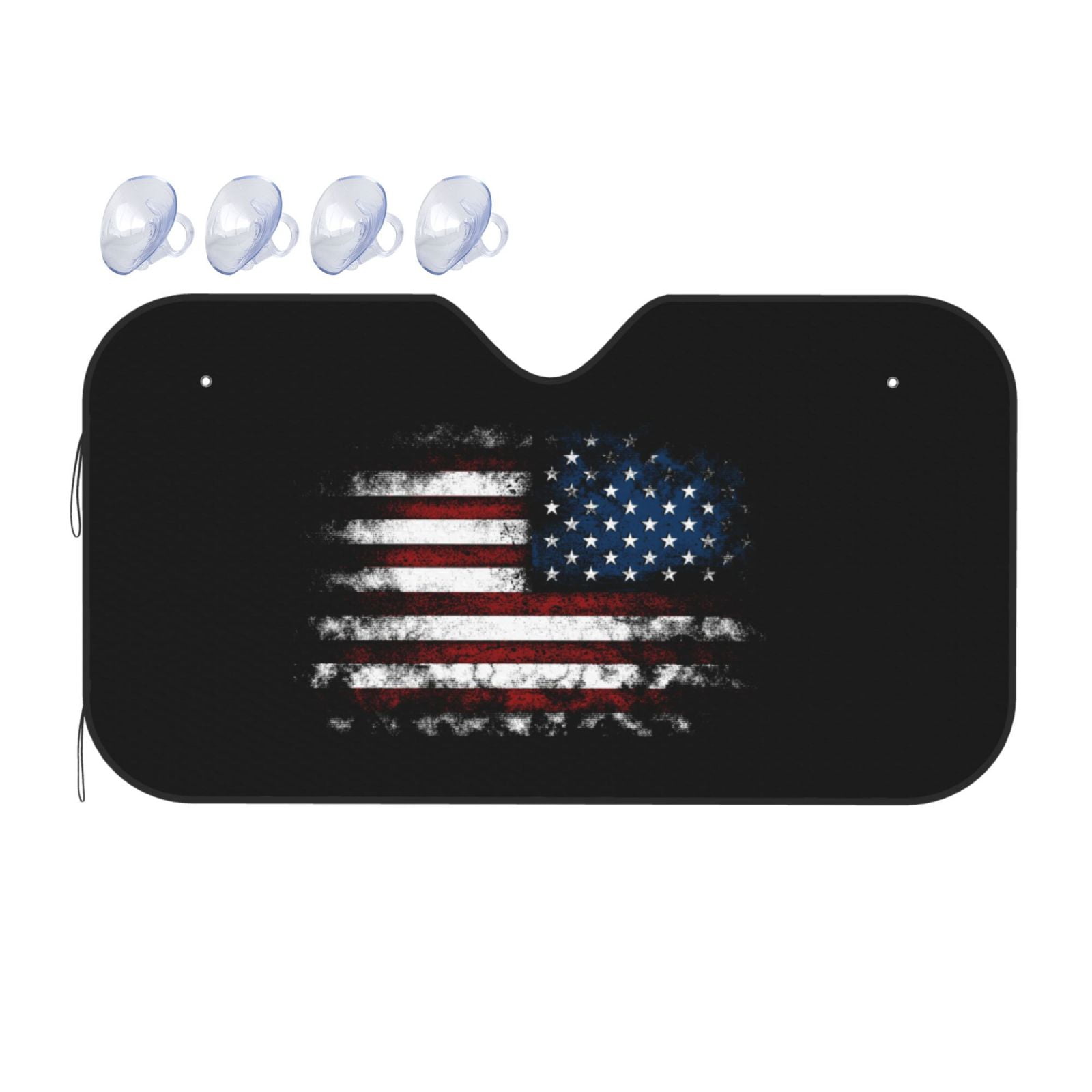 PUREYAH Foldable Front Windshield Sun Shade, Vintage Patriotic American ...