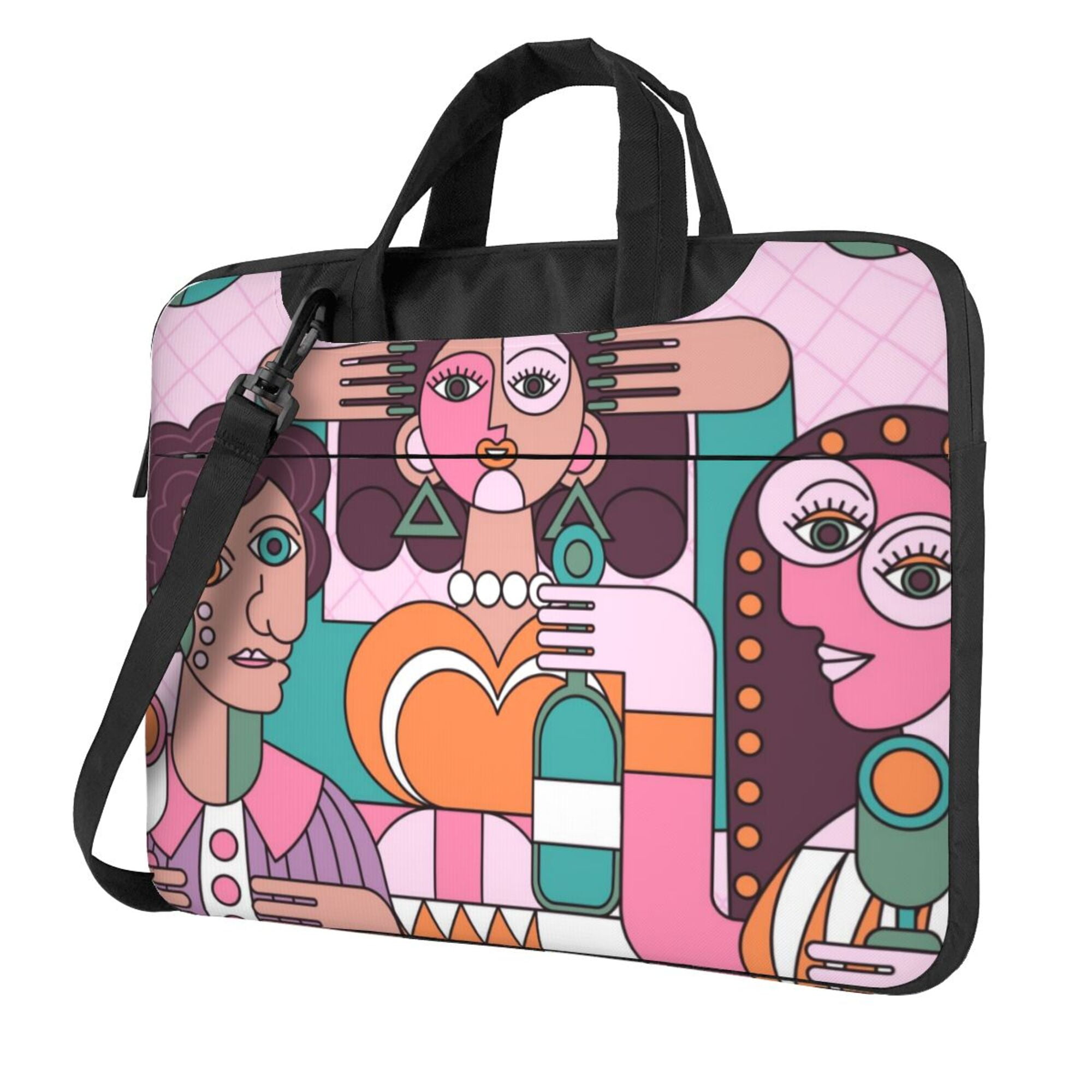 PUREYAH Laptop Case Bag with Compartments for Women, Abstract Art ...