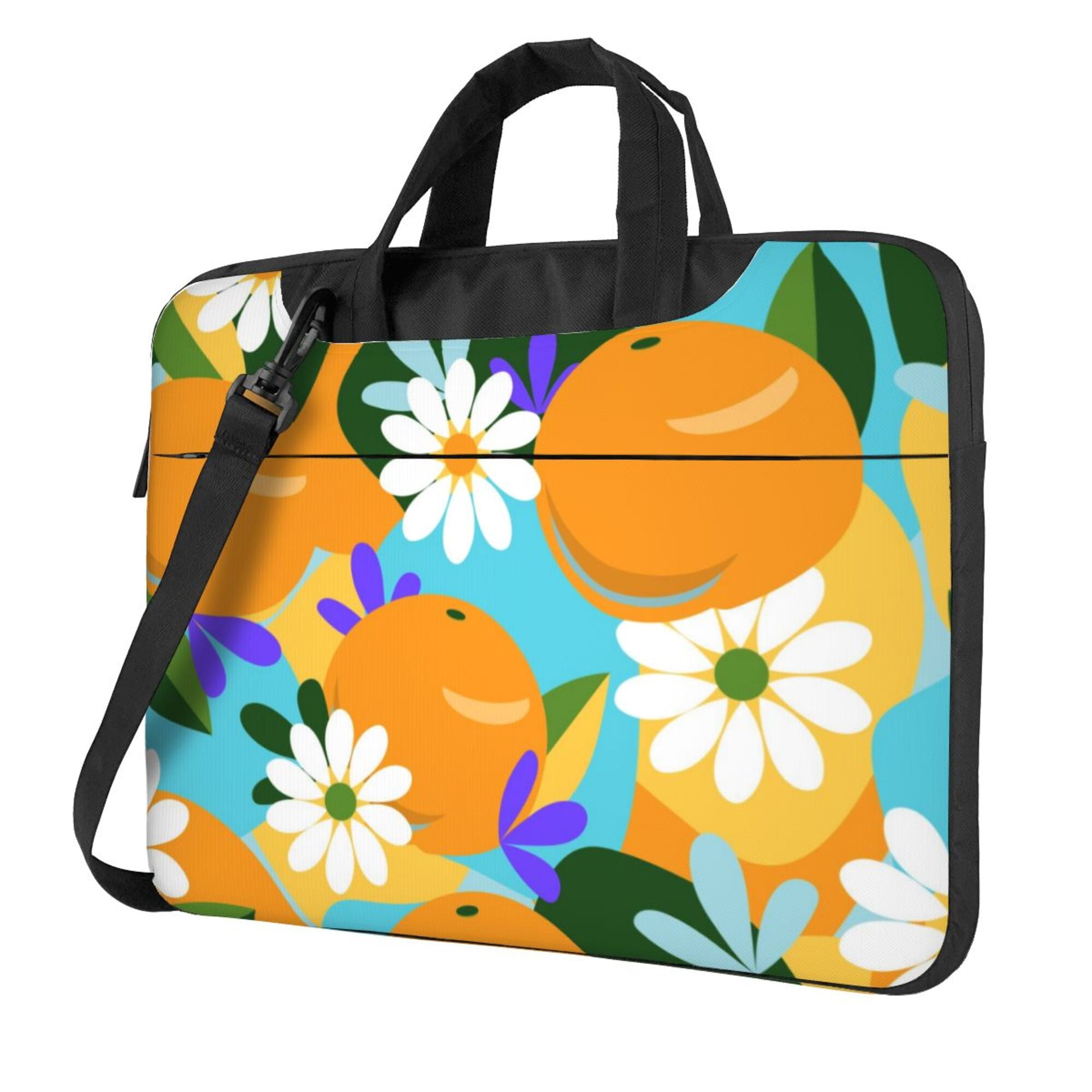 PUREYAH Laptop Case Bag with Compartments for Women, Abstract Floral ...
