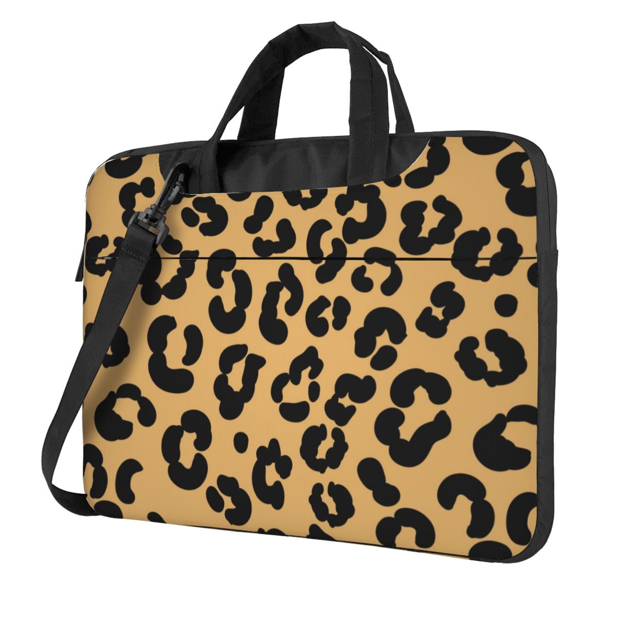 PUREYAH Laptop Case Bag with Compartments for Women, Brown Leopard ...