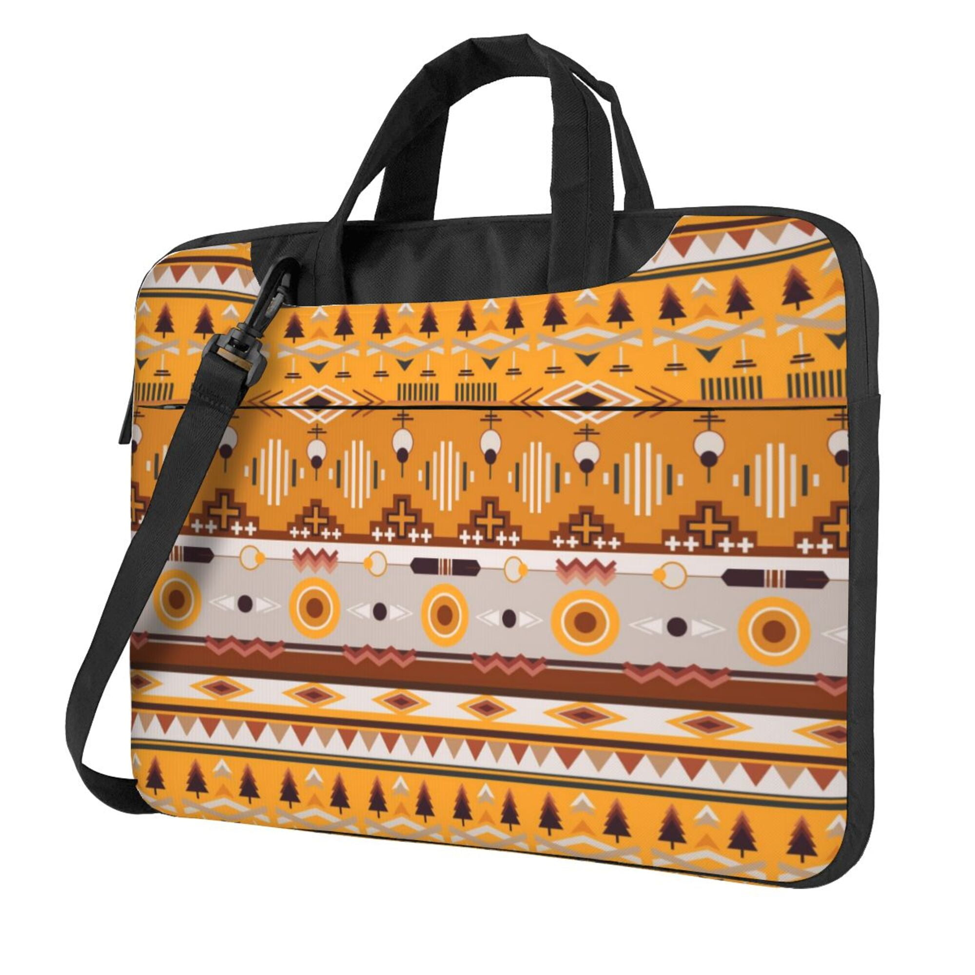 PUREYAH Laptop Case Bag with Compartments for Women, Colorful Lines ...