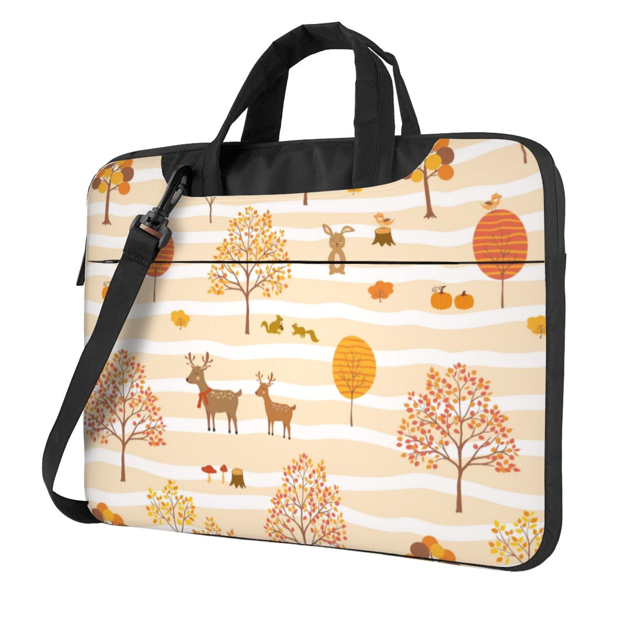 PUREYAH Laptop Case Bag with Compartments for Women, Cute Animals Happy ...