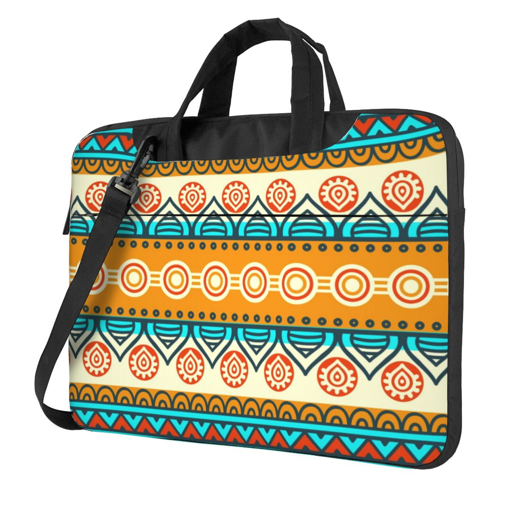 PUREYAH Laptop Case Bag with Compartments for Women, Ethnic Floral ...