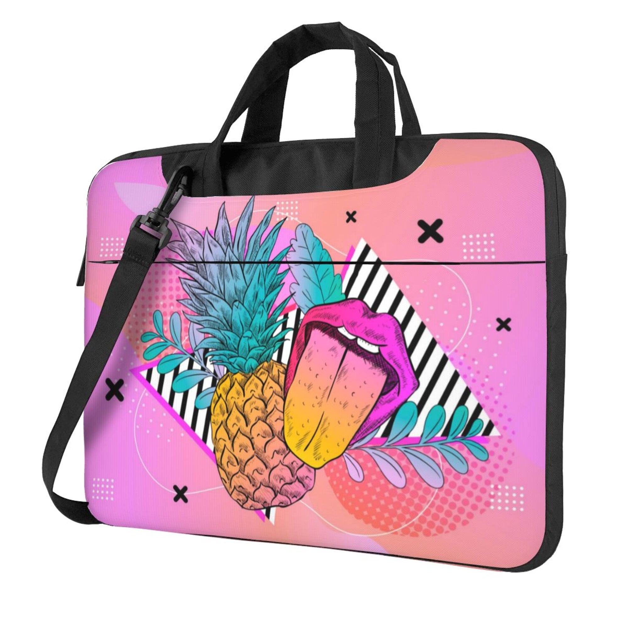 PUREYAH Laptop Case Bag with Compartments for Women, Gradient Pineapple ...