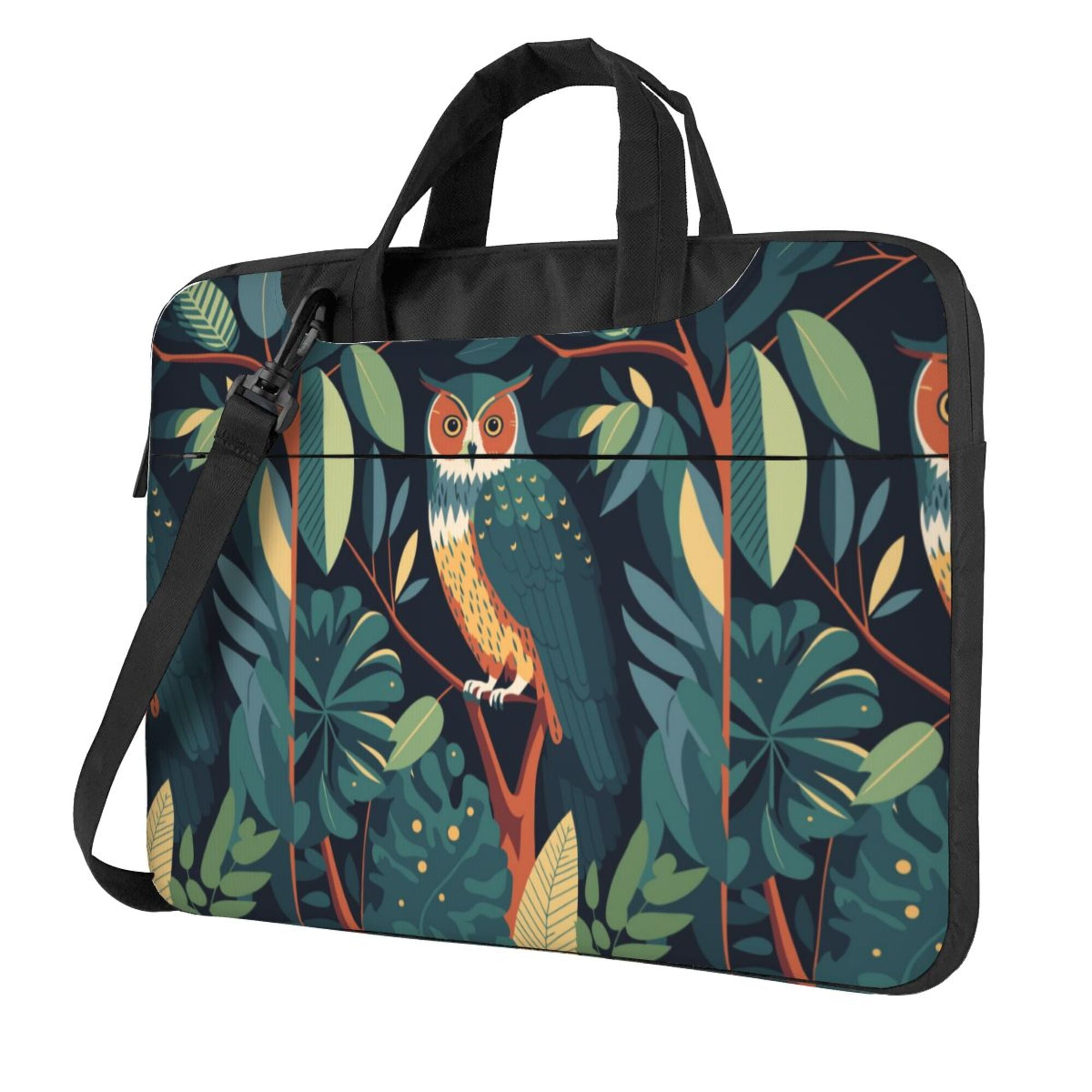 PUREYAH Laptop Case Bag with Compartments for Women, Green Forest ...