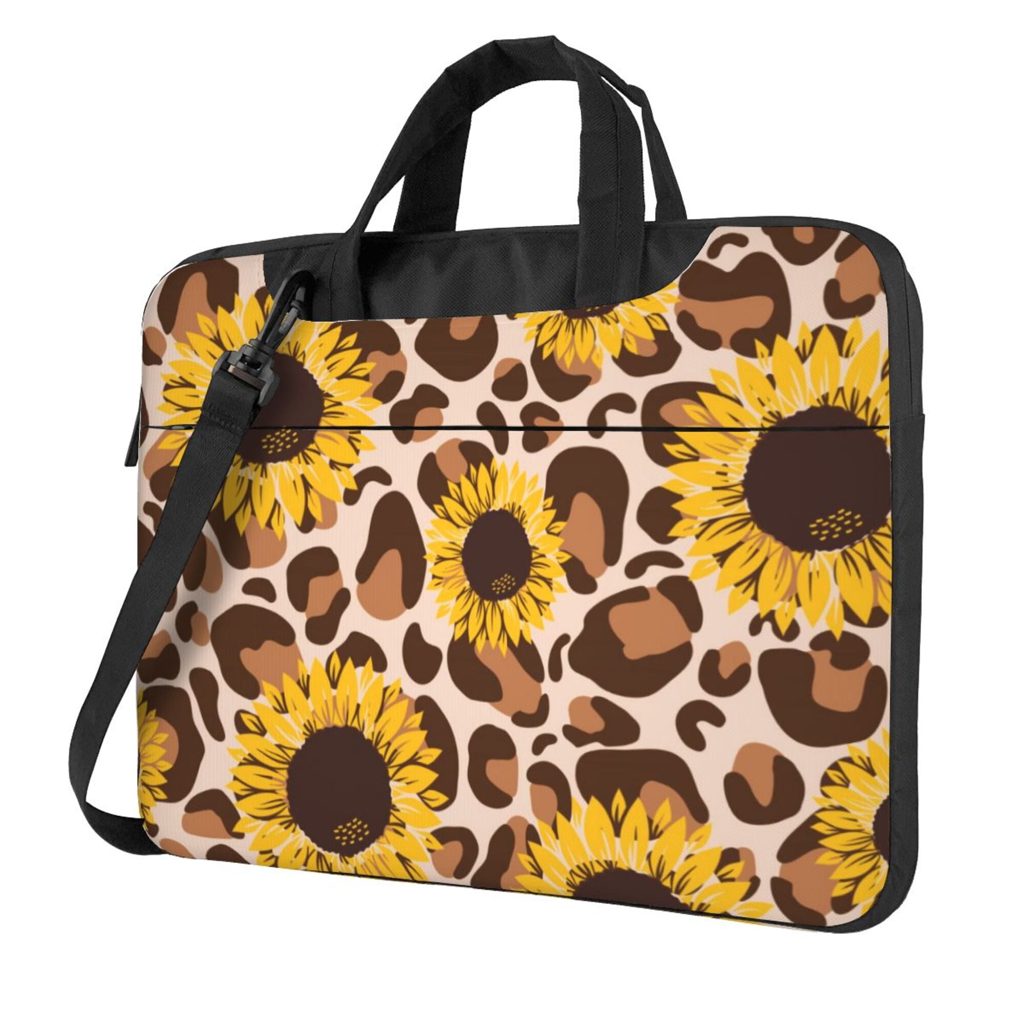 PUREYAH Laptop Case Bag with Compartments for Women, Leopard Print ...