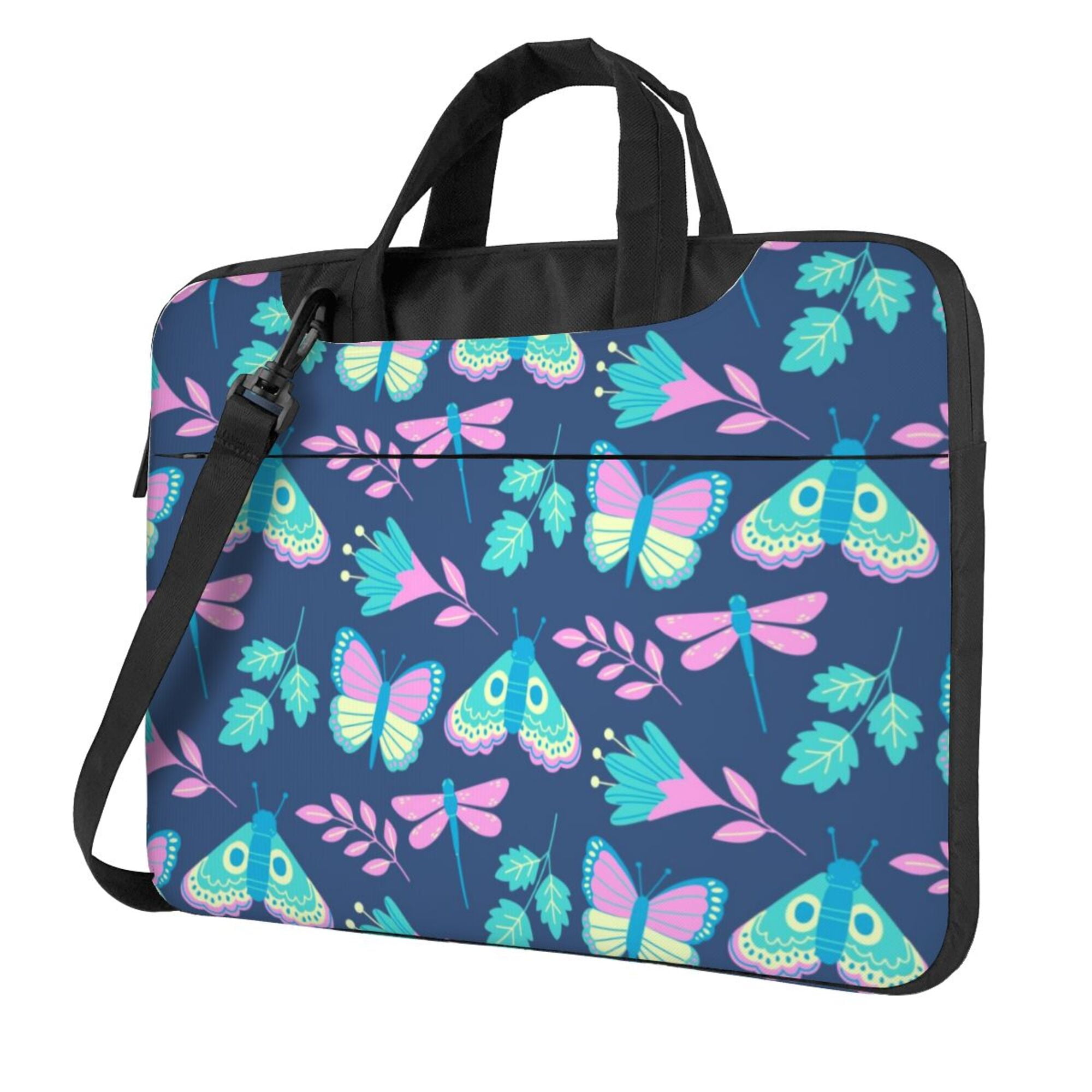 PUREYAH Laptop Case Bag with Compartments for Women, Mandarin Butterfly ...