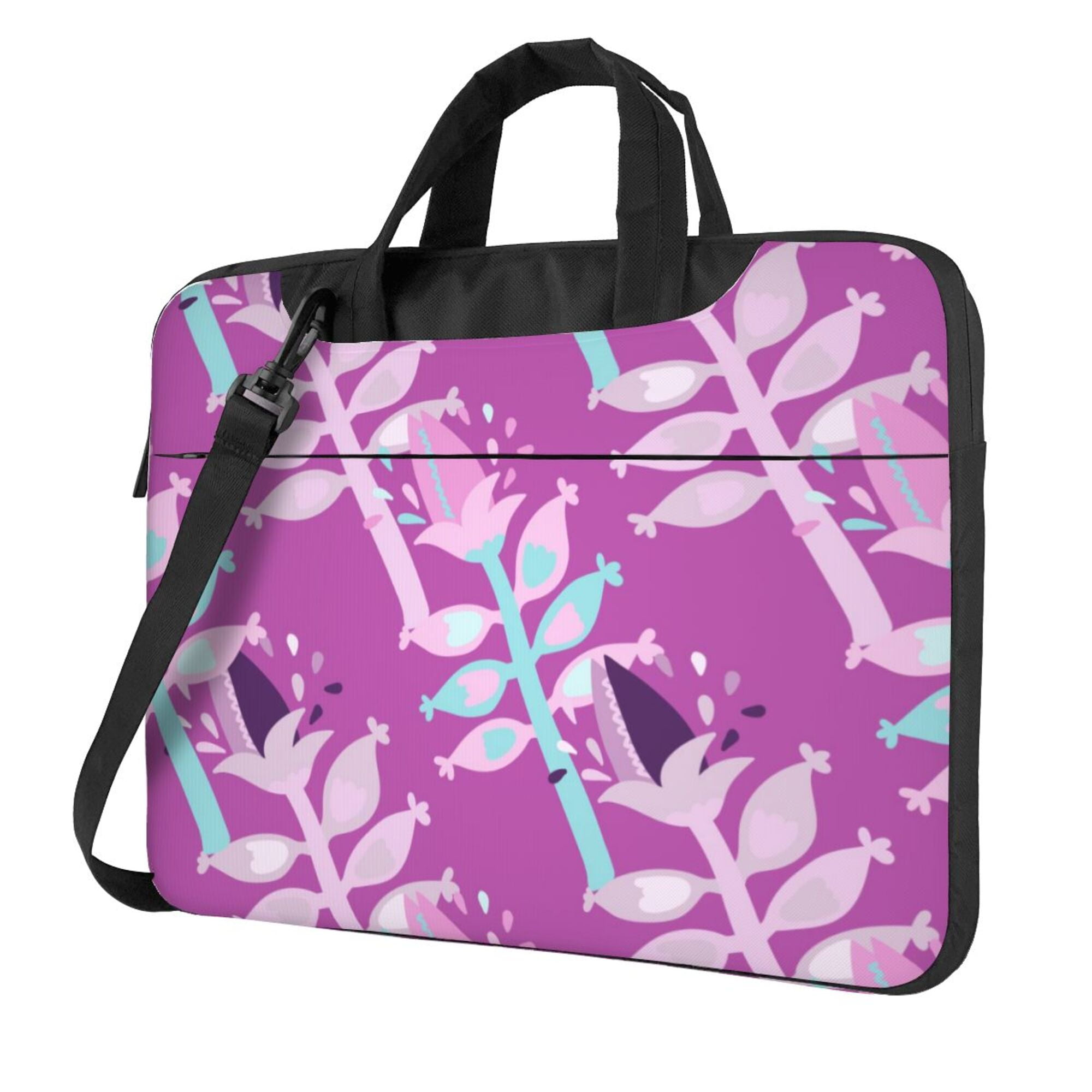 PUREYAH Laptop Case Bag with Compartments for Women, Nature Plant ...
