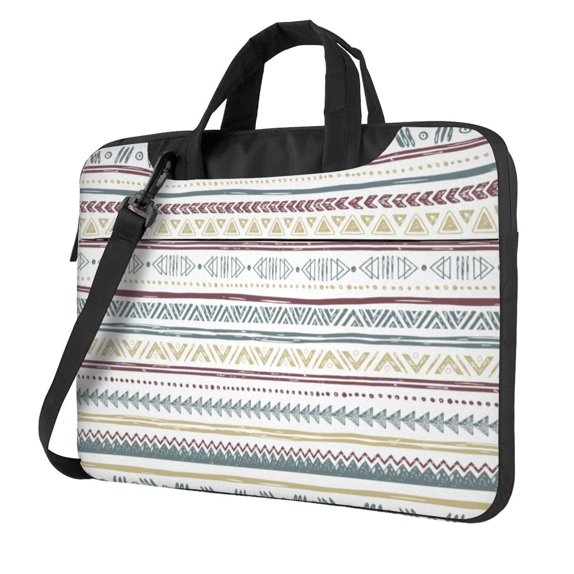 PUREYAH Laptop Case Bag with Compartments for Women, Paisley Africa ...