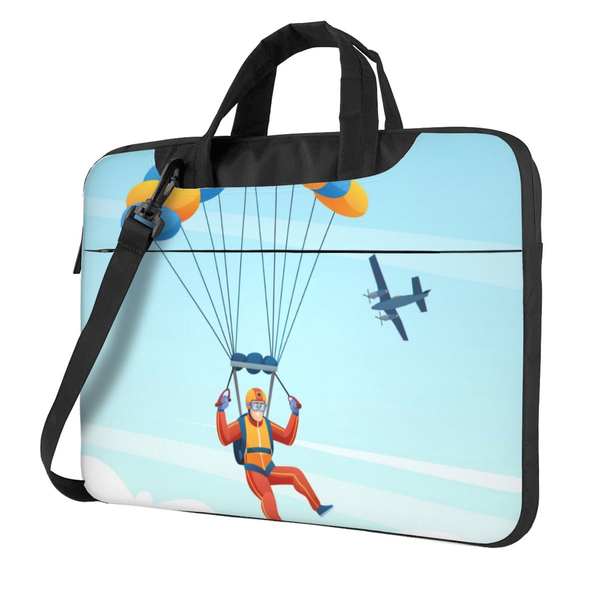 PUREYAH Laptop Case Bag with Compartments for Women, Parachute Skydiver ...