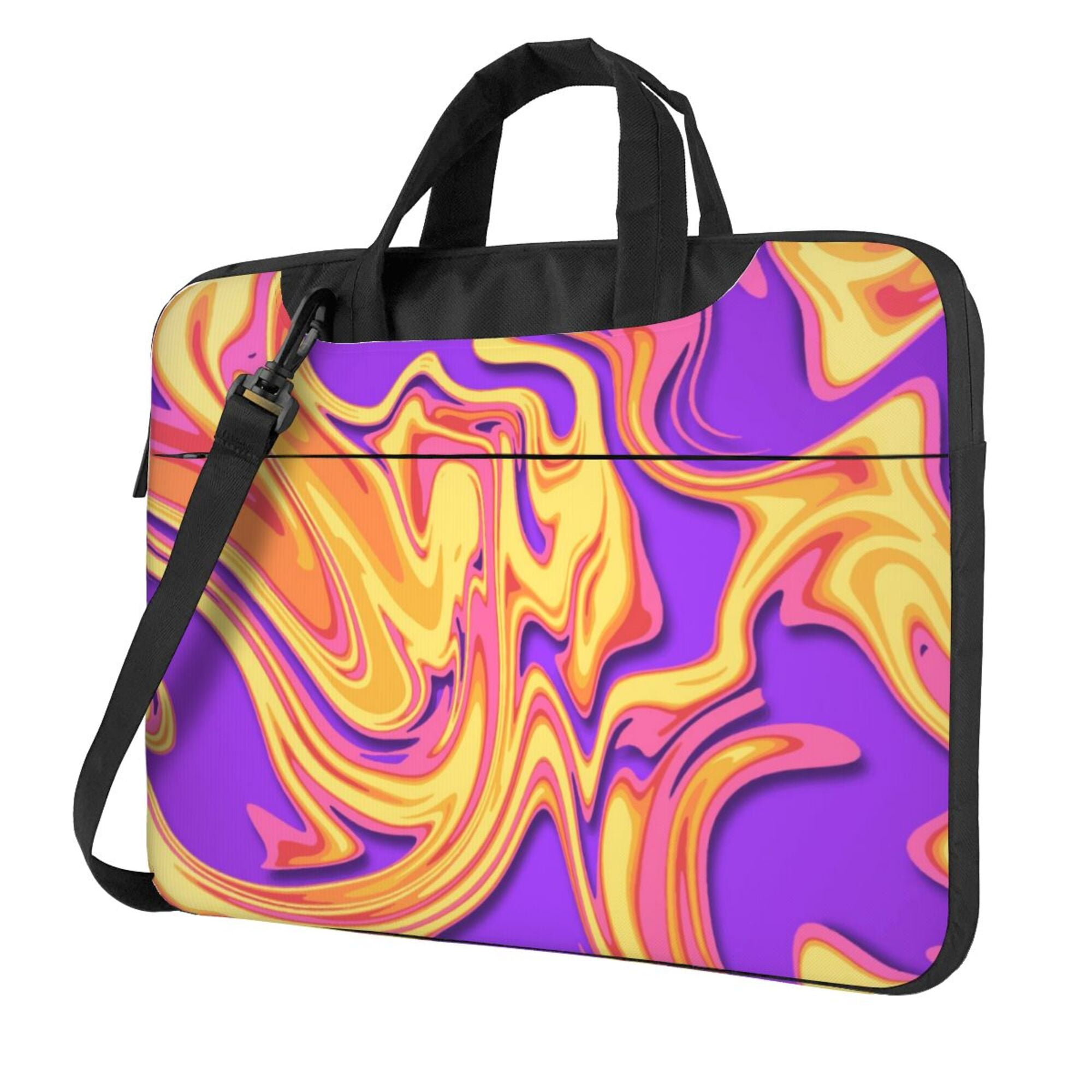 PUREYAH Laptop Case Bag with Compartments for Women, Purple Neon ...