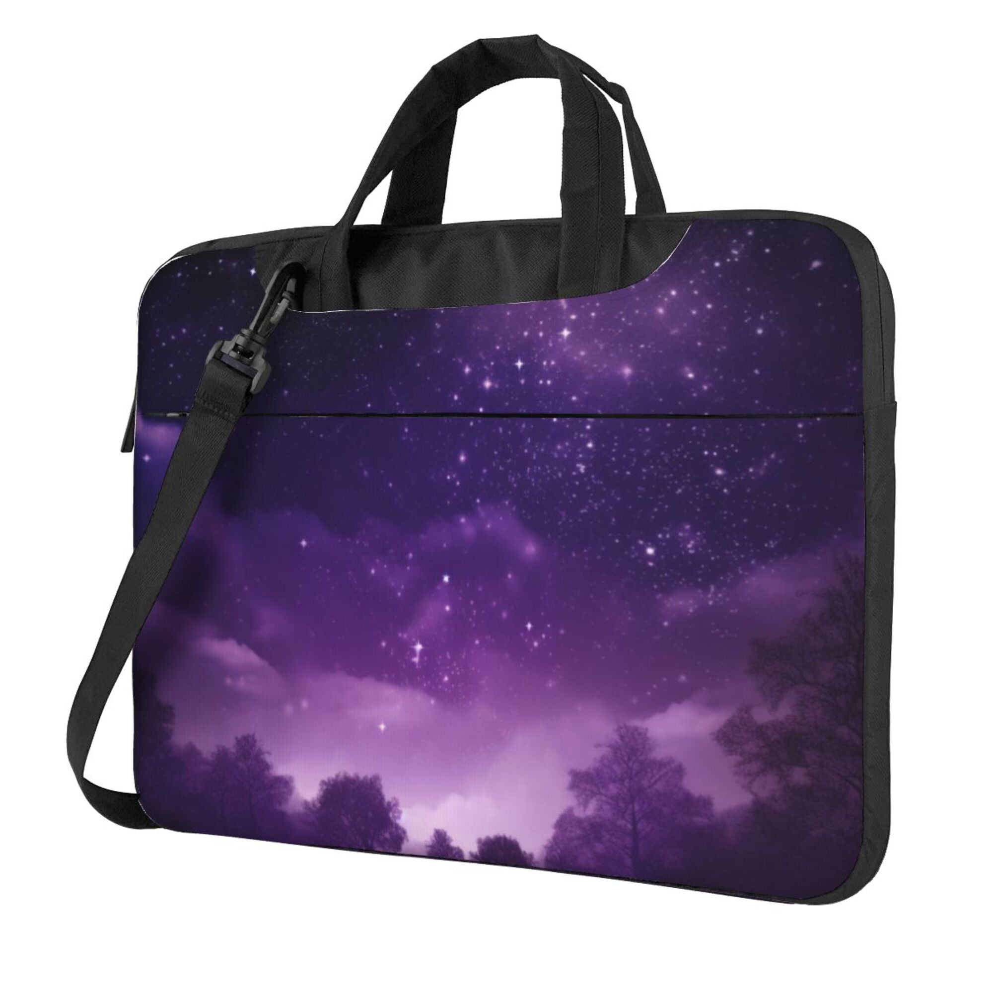 PUREYAH Laptop Case Bag with Compartments for Women, Purple Sky With ...