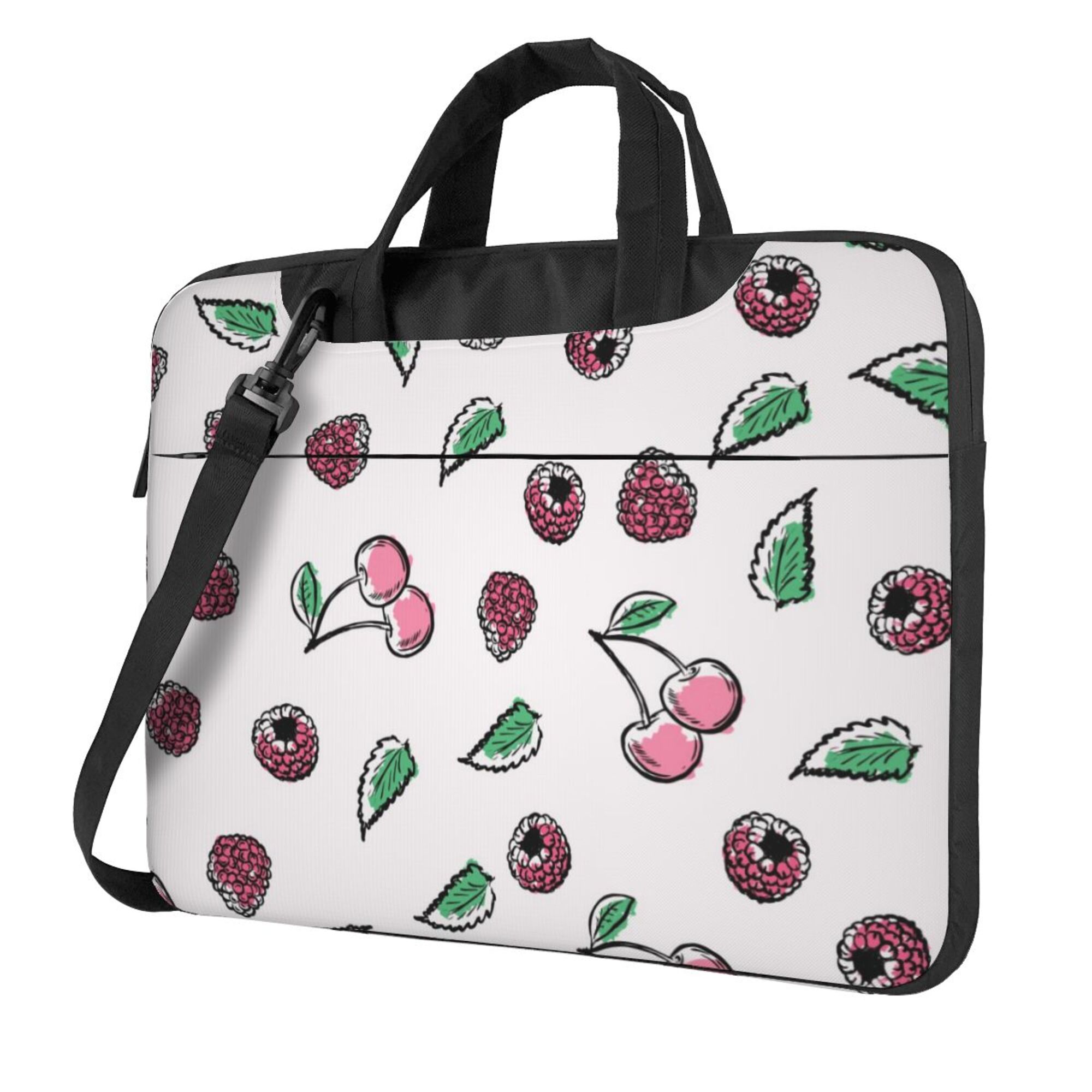 PUREYAH Laptop Case Bag with Compartments for Women, Raspberries Cherry ...