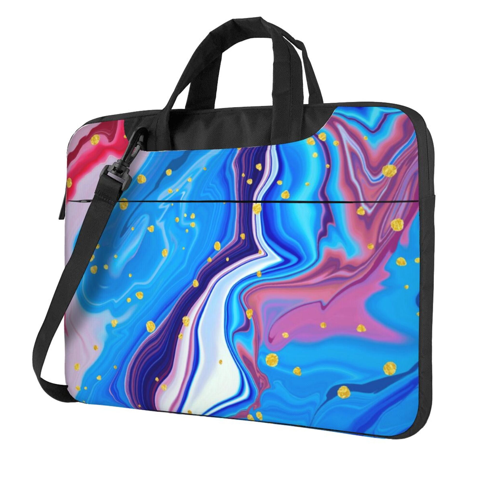 PUREYAH Laptop Case Bag with Compartments for Women, Realistic Marble ...