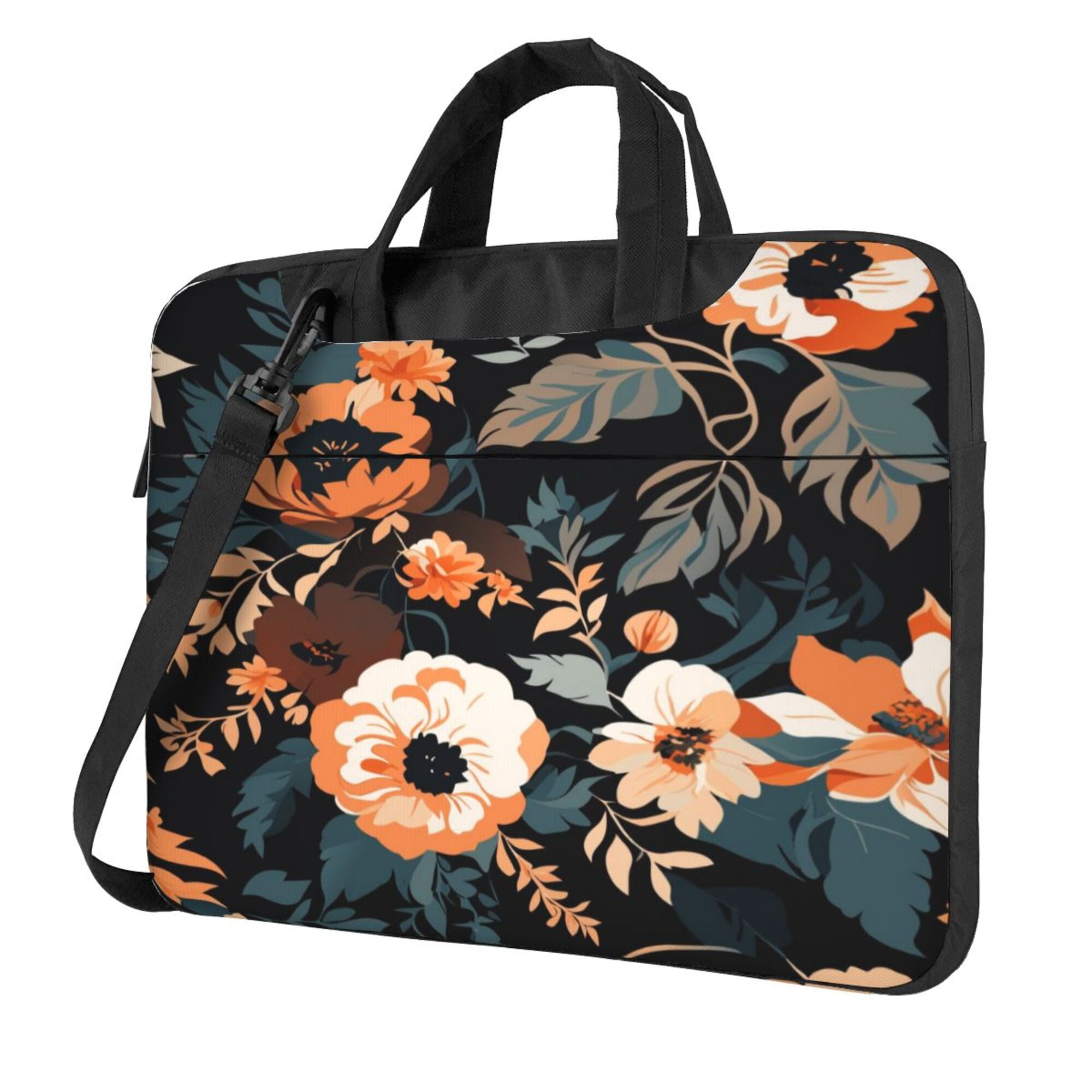 PUREYAH Laptop Case Bag with Compartments for Women, Seamless Tropical ...