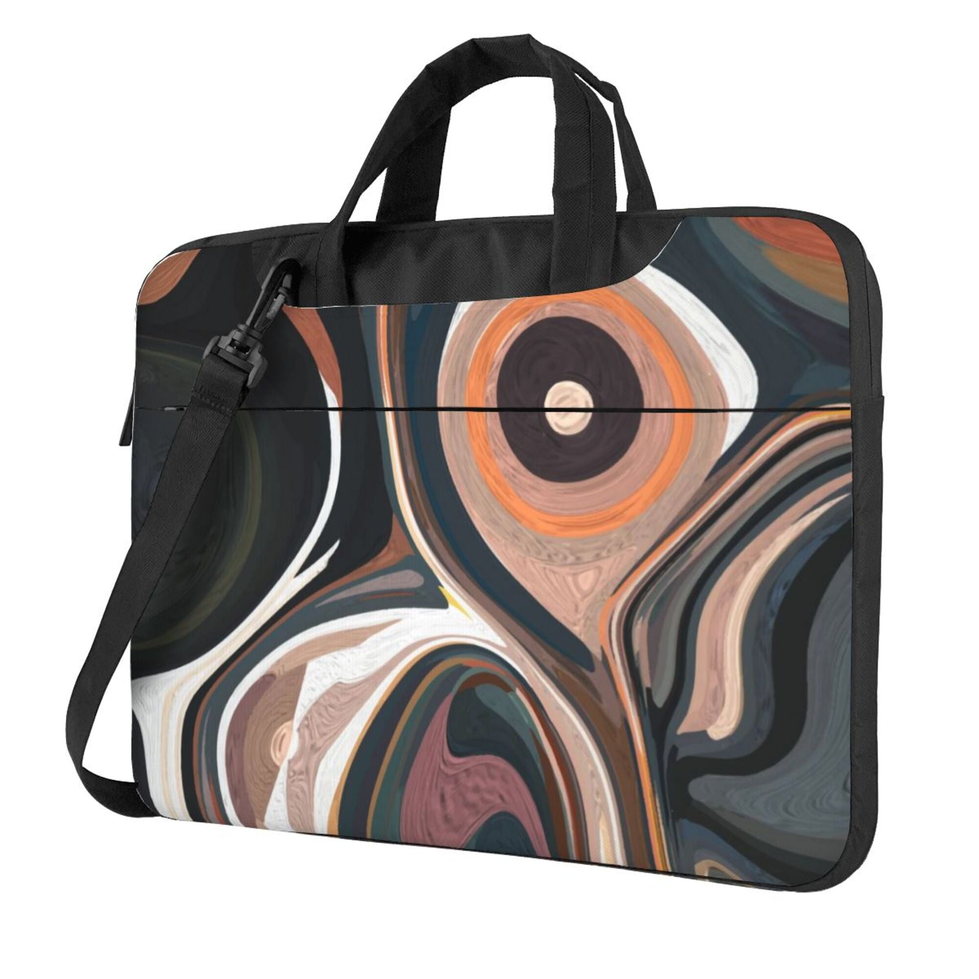 PUREYAH Laptop Case Bag with Compartments for Women, Splash Blue Ink ...