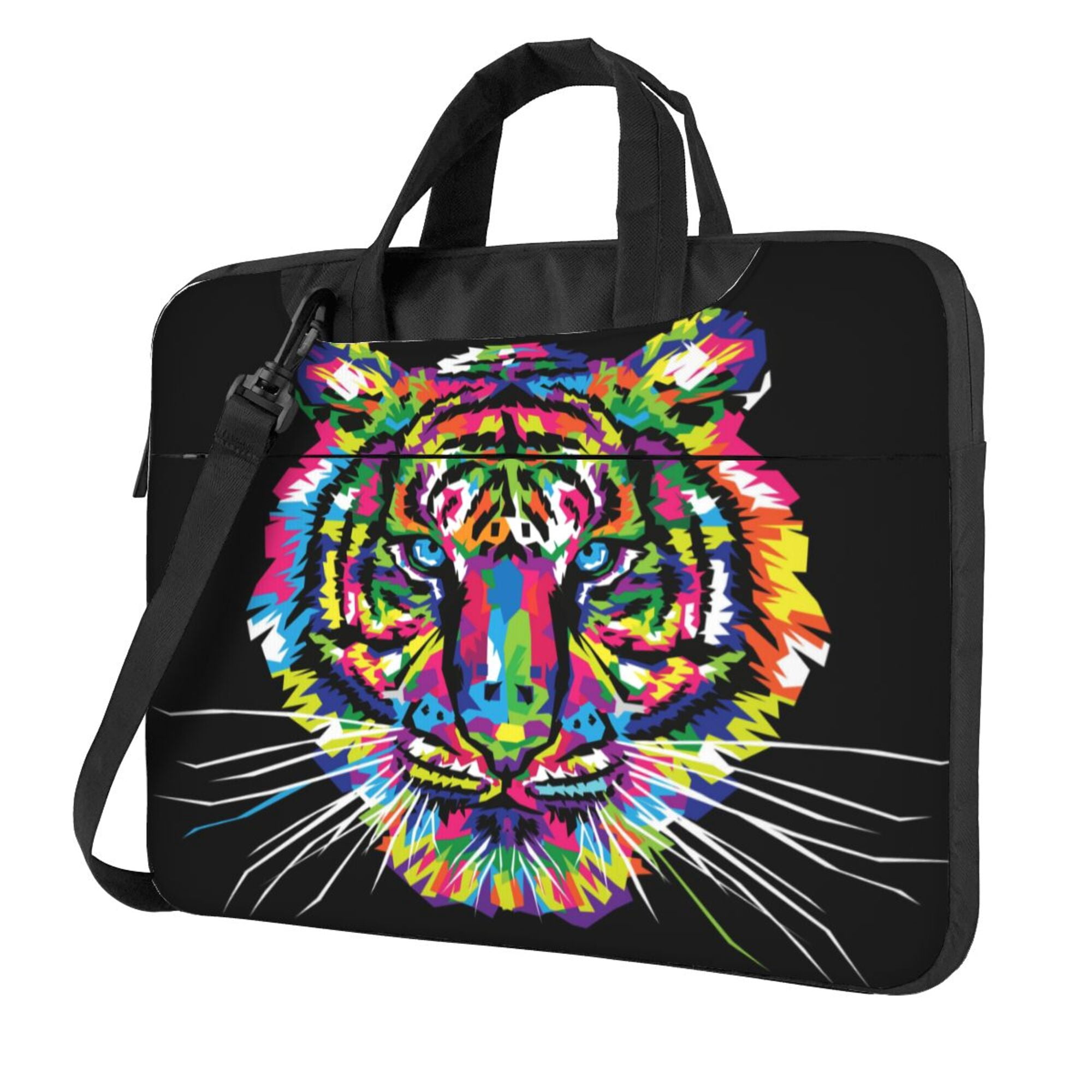 PUREYAH Laptop Case Bag with Compartments for Women, Tiger Lightweight ...