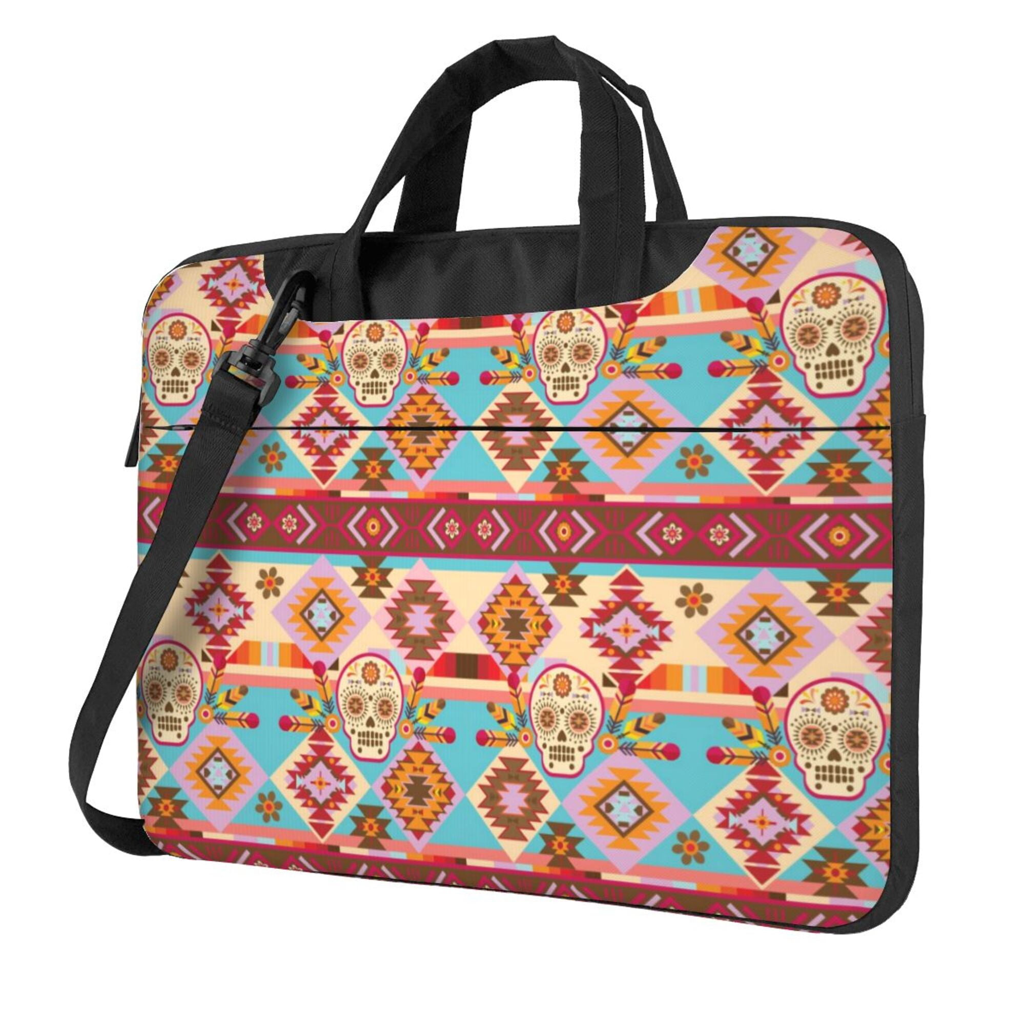PUREYAH Laptop Case Bag with Compartments for Women, Tribal Navajo ...