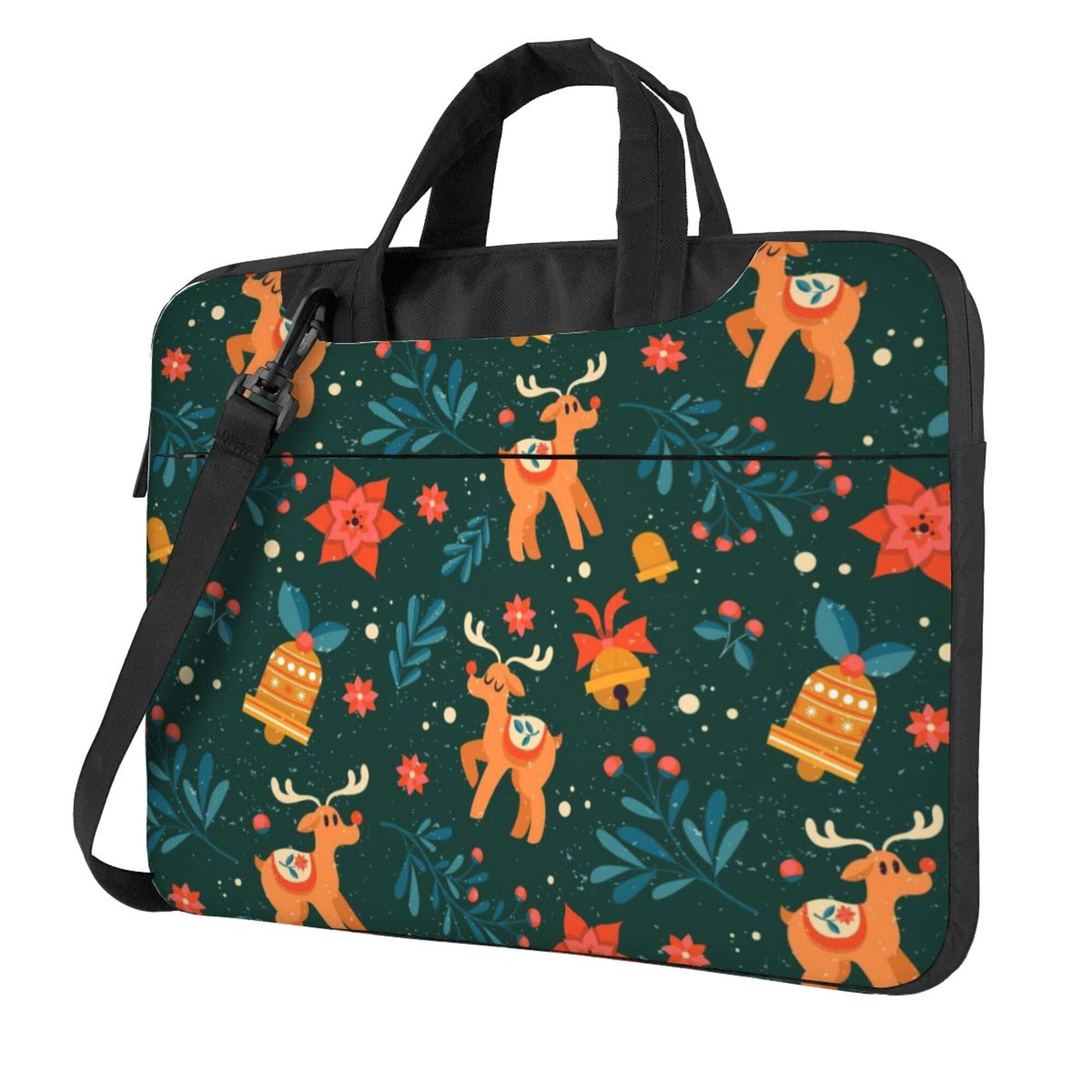 PUREYAH Laptop Case Bag with Compartments for Women, Vintage Christmas ...