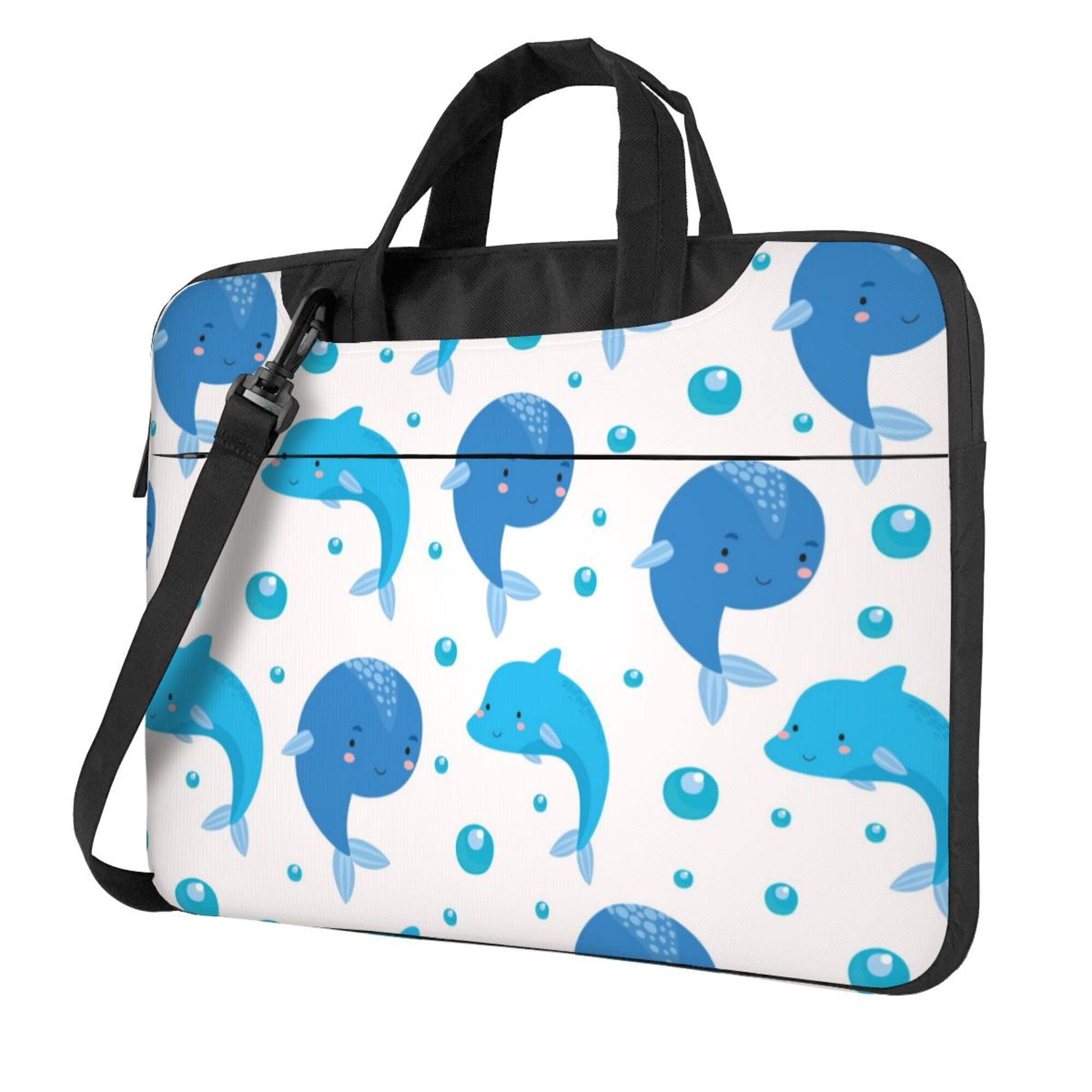 PUREYAH Laptop Case Bag with Compartments for Women, Whale Dolphin ...