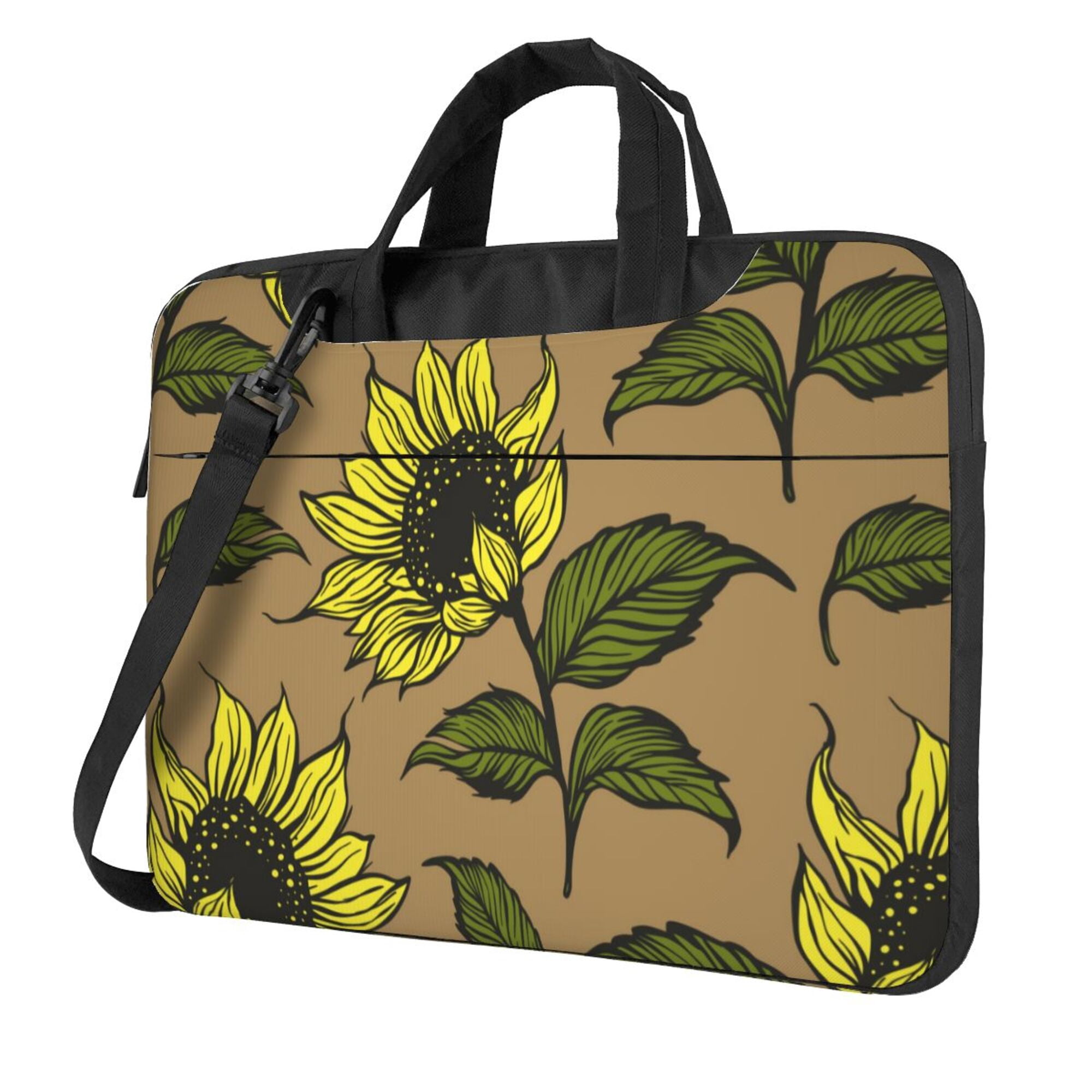 PUREYAH Laptop Case Bag with Compartments for Women, Yellow Sunflower ...