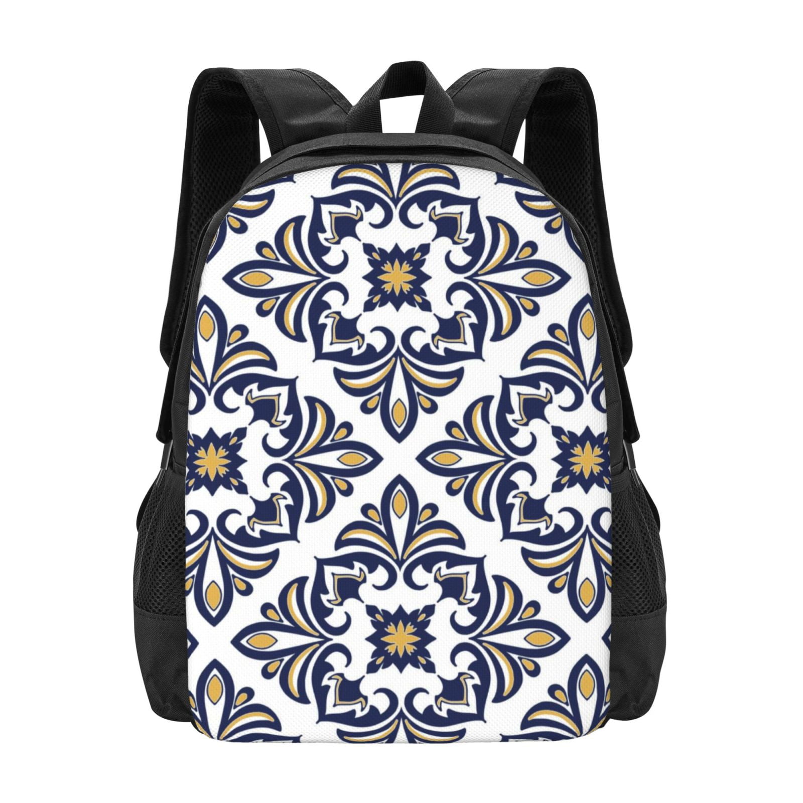 PUREYAH Lightweight Travel Backpack, Simple Modern Blue Yellow Square ...