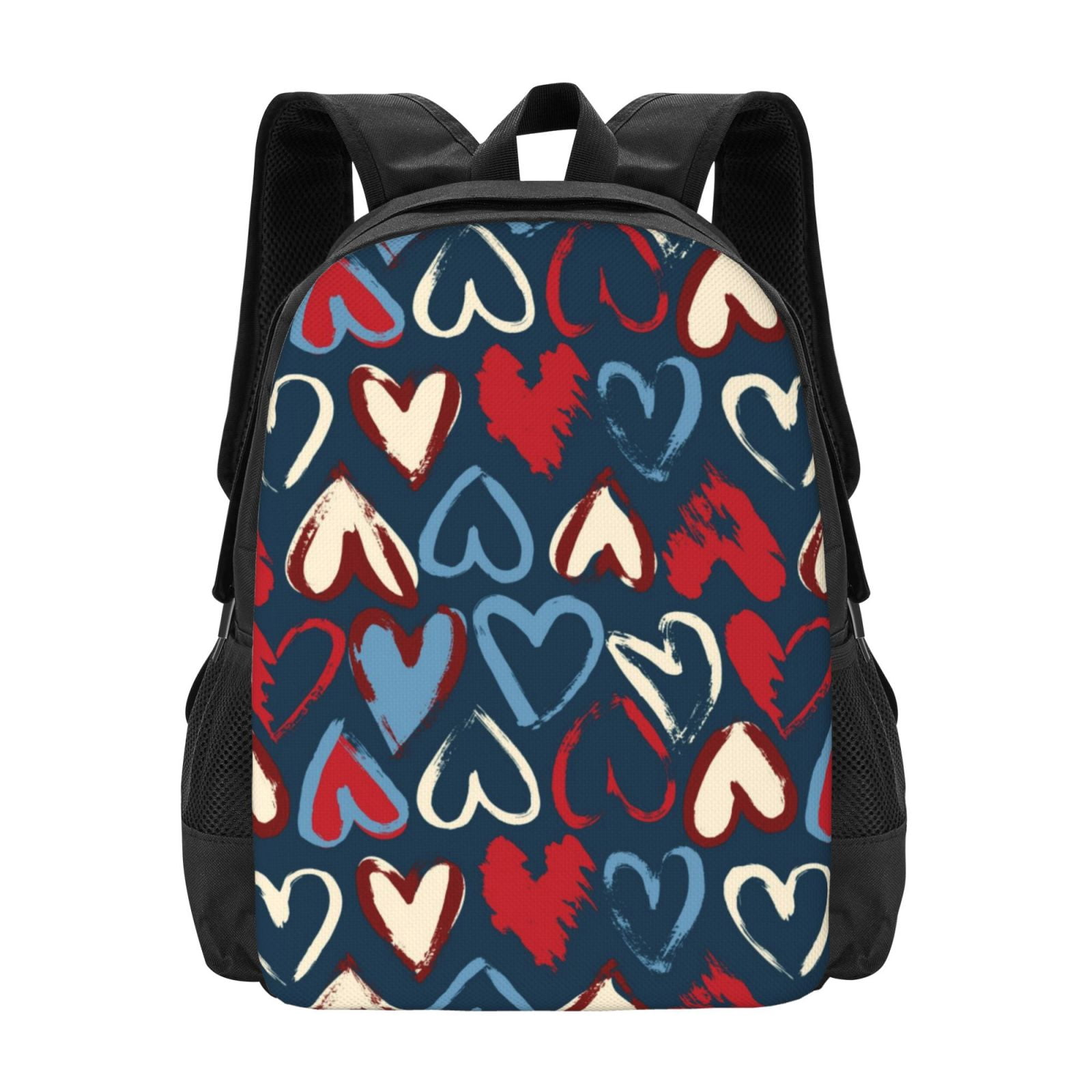 PUREYAH Lightweight Travel Backpack, Simple Modern Heart Art Blue ...