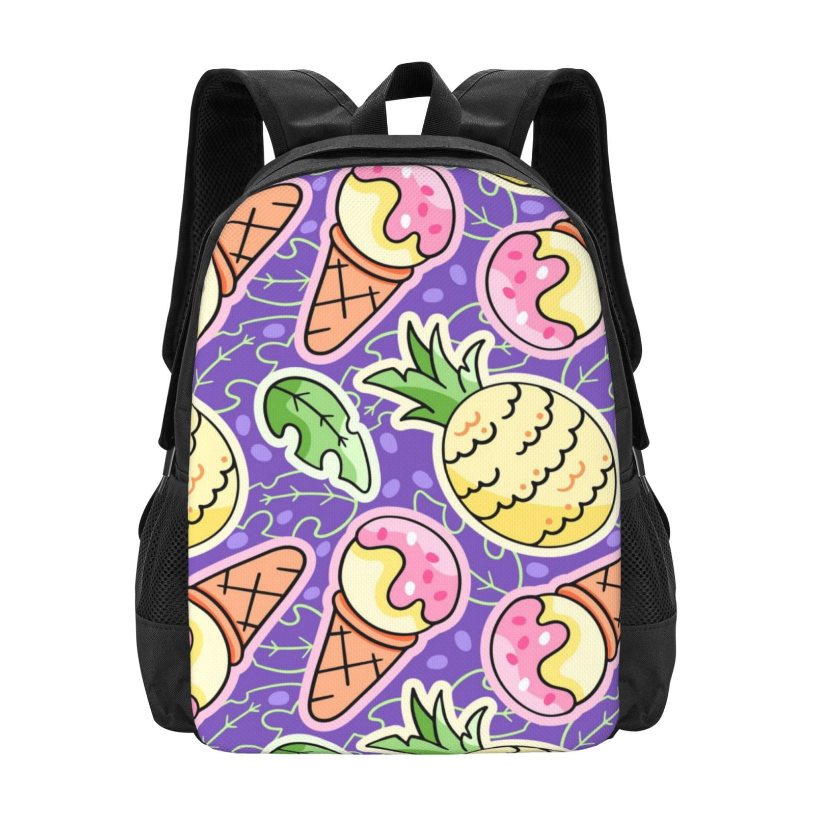 PUREYAH Lightweight Travel Backpack, Simple Modern Ice Cream Pineapple ...
