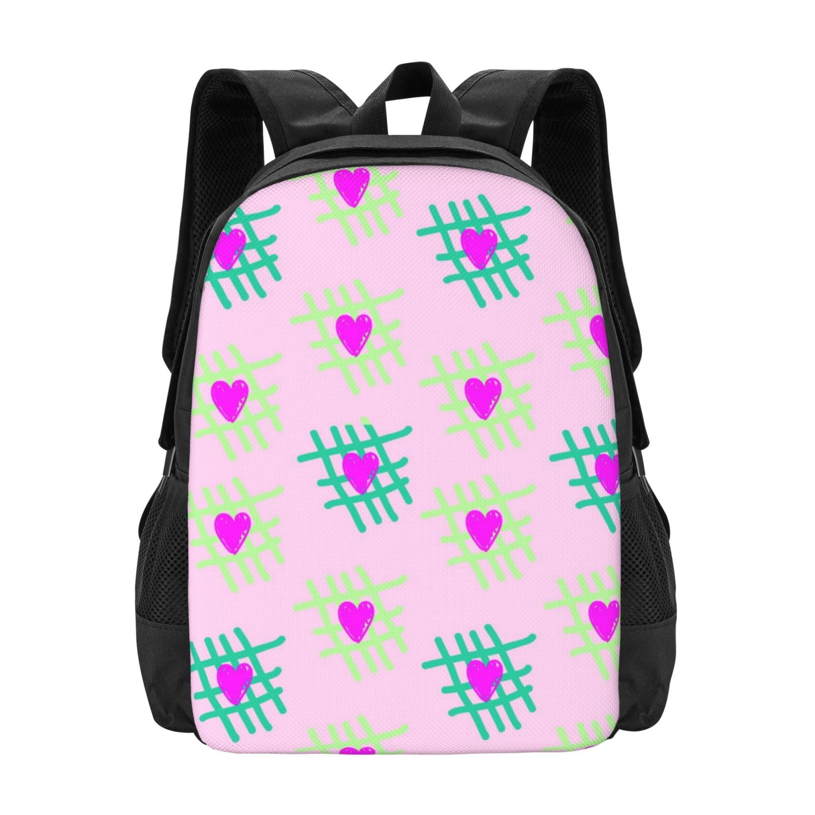 PUREYAH Lightweight Travel Backpack, Simple Modern Romantic Hearts Line ...