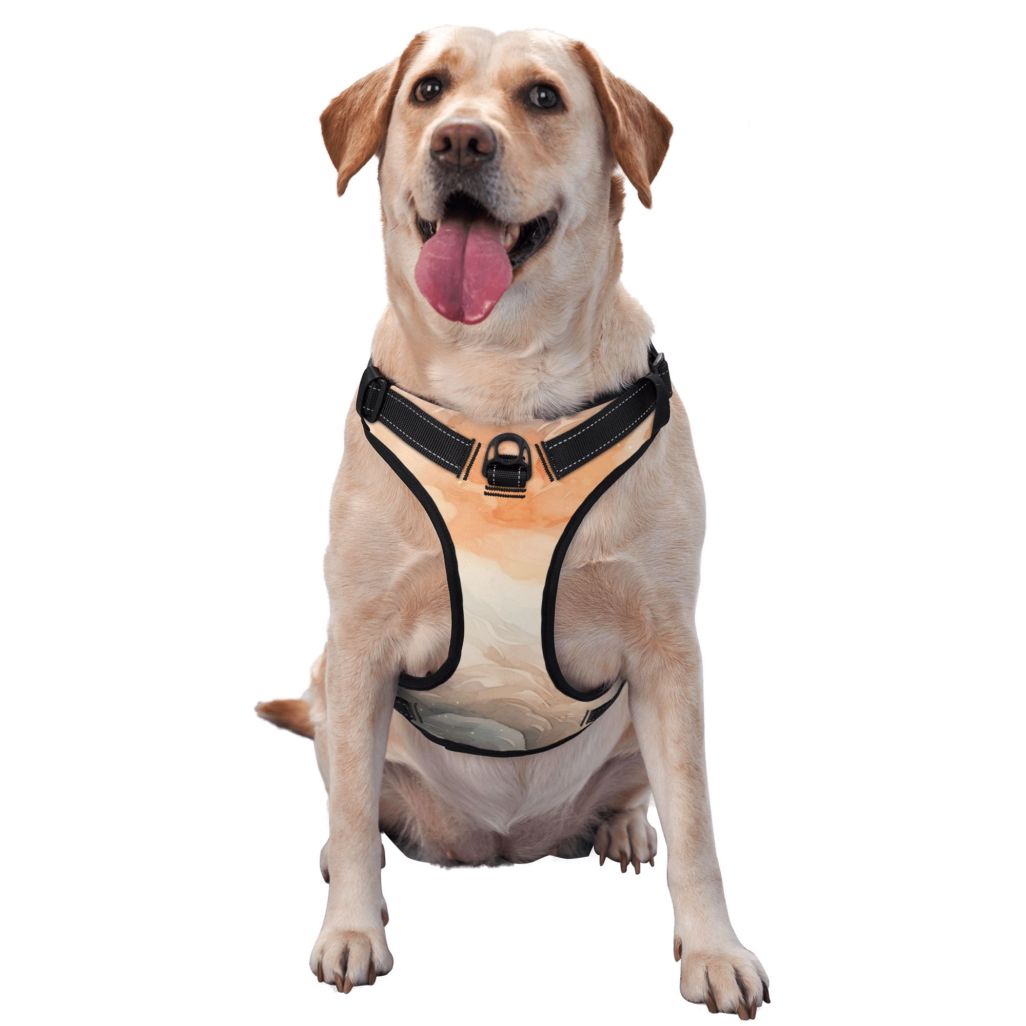 PUREYAH No-Pull Dog Harness, Adjustable Watercolor Painting Neutral ...